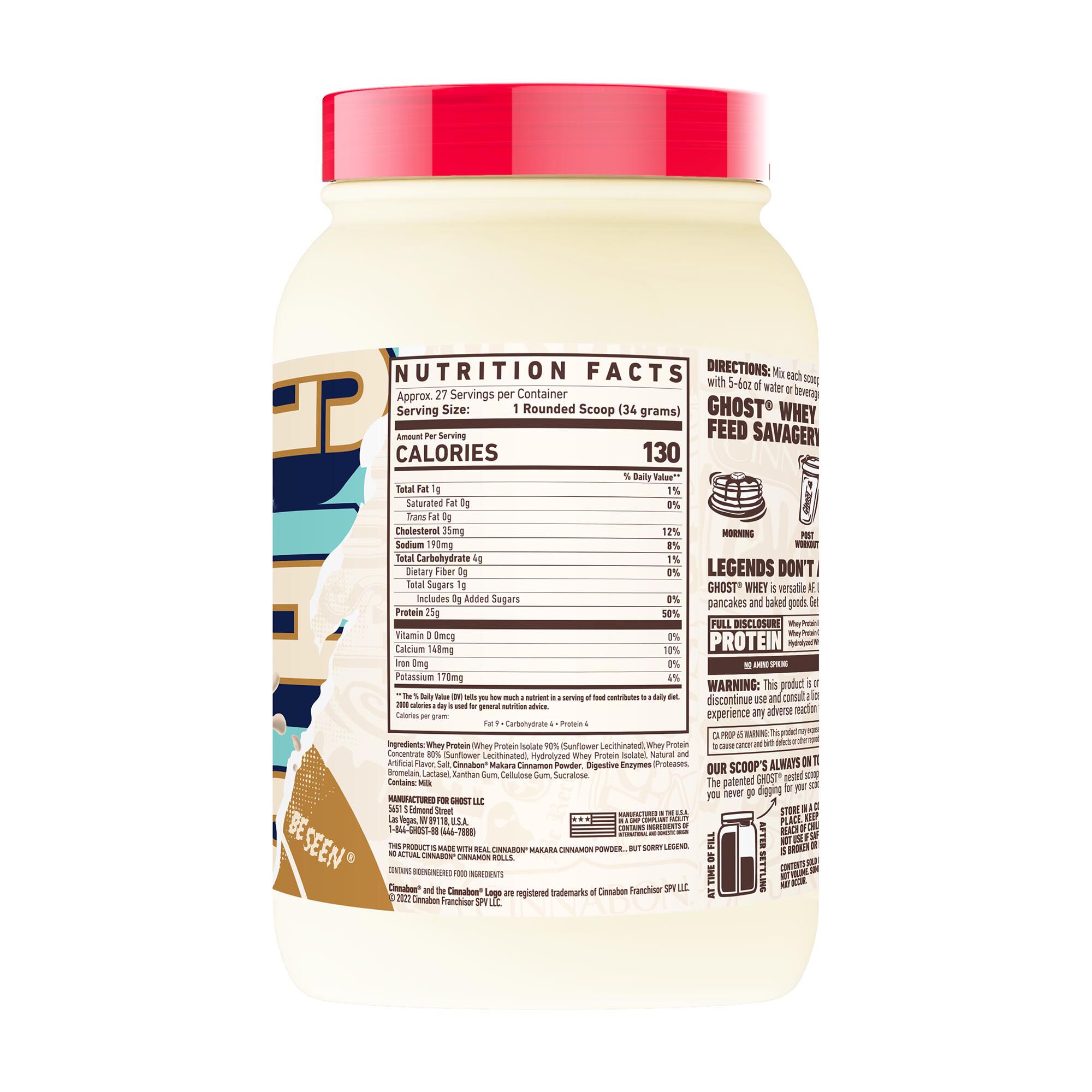 GHOST® WHEY Protein - Cinnabon® - 27 Servings | GNC