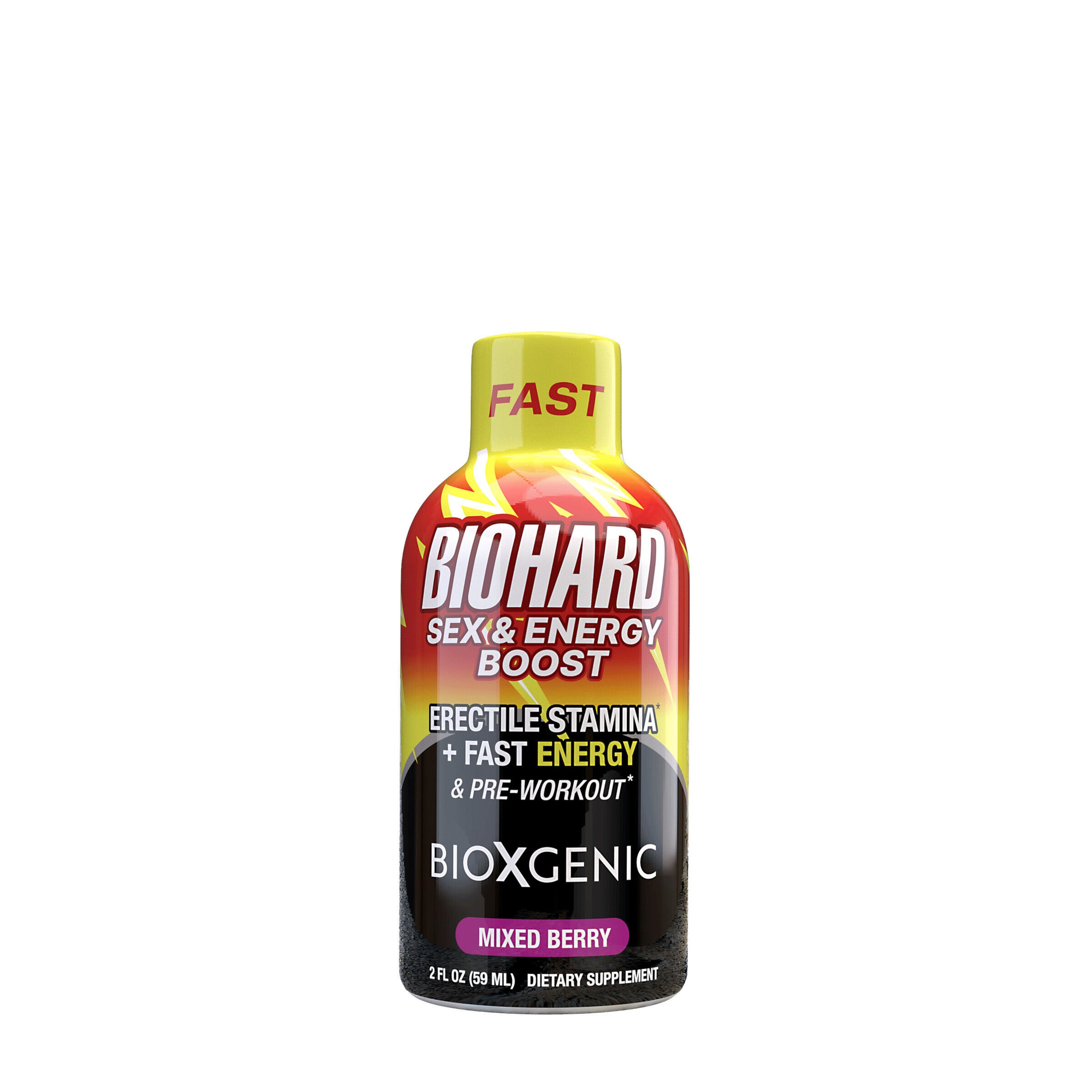 BioXgenic - BIOHARD Sex & Energy Boost - Mixed Berry (4 Liquid Shots) | GNC