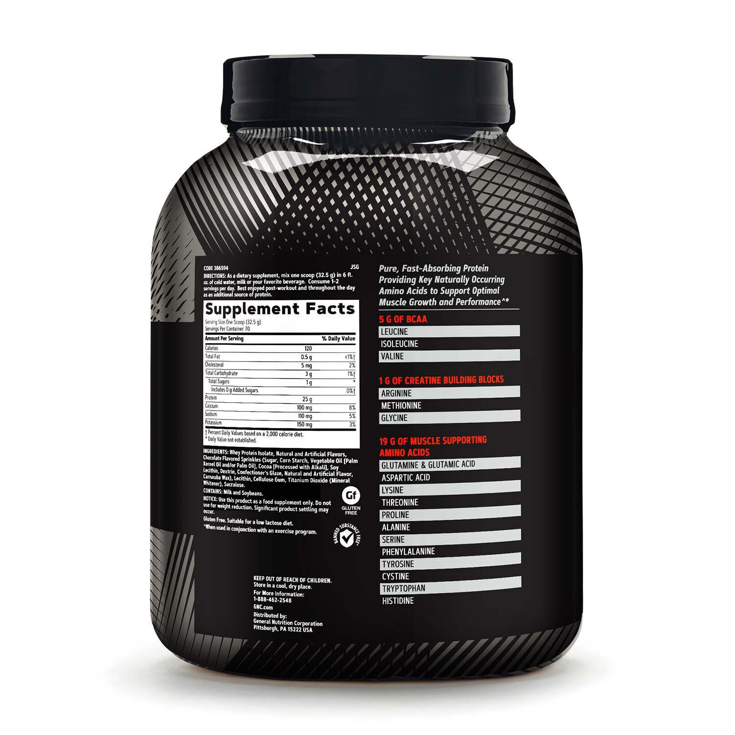 GNC AMP Pure Isolate Whey Protein - Cookies & Cream | GNC