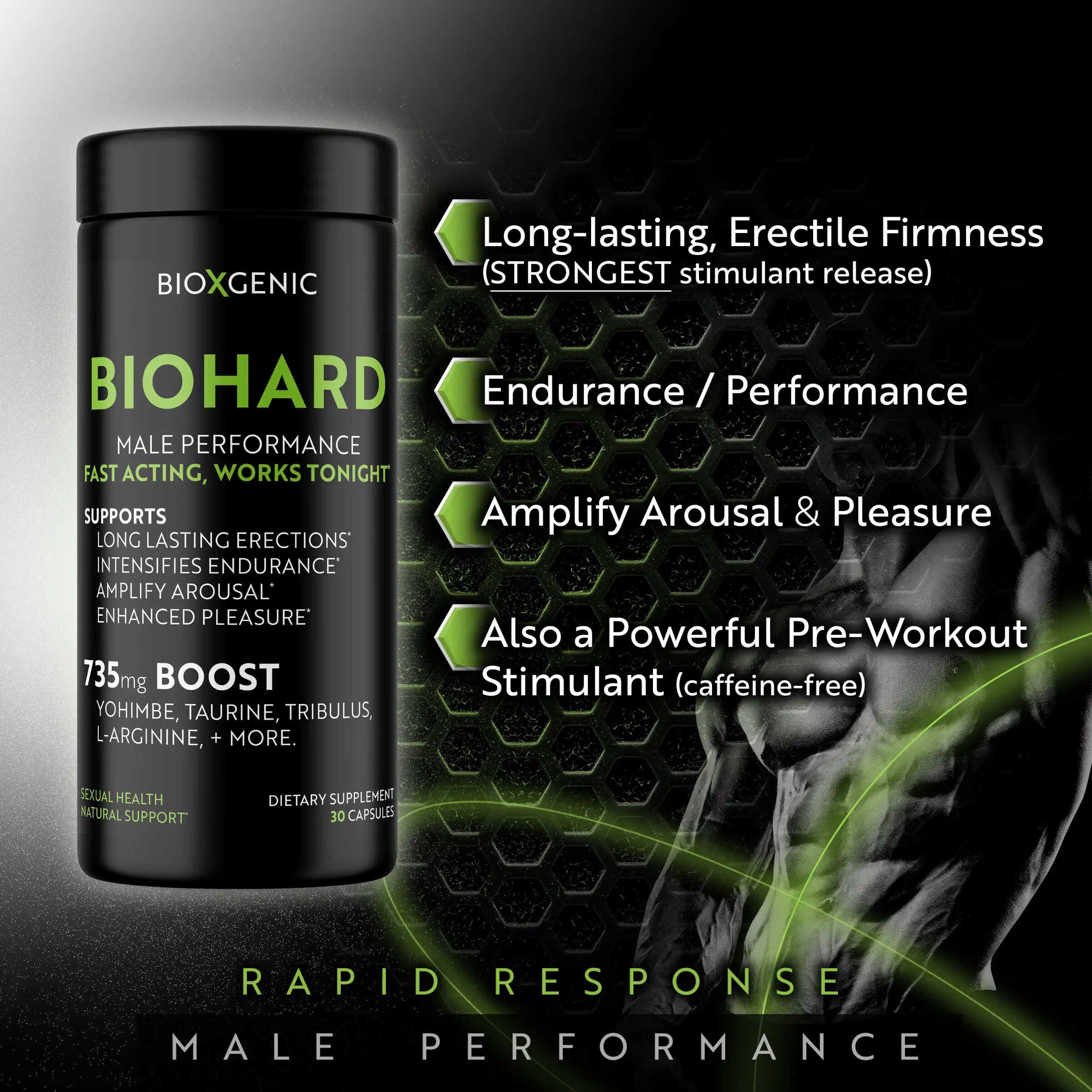 BioXgenic - BIOHARD Male Performance - 30 Capsules (30 Servings) | GNC