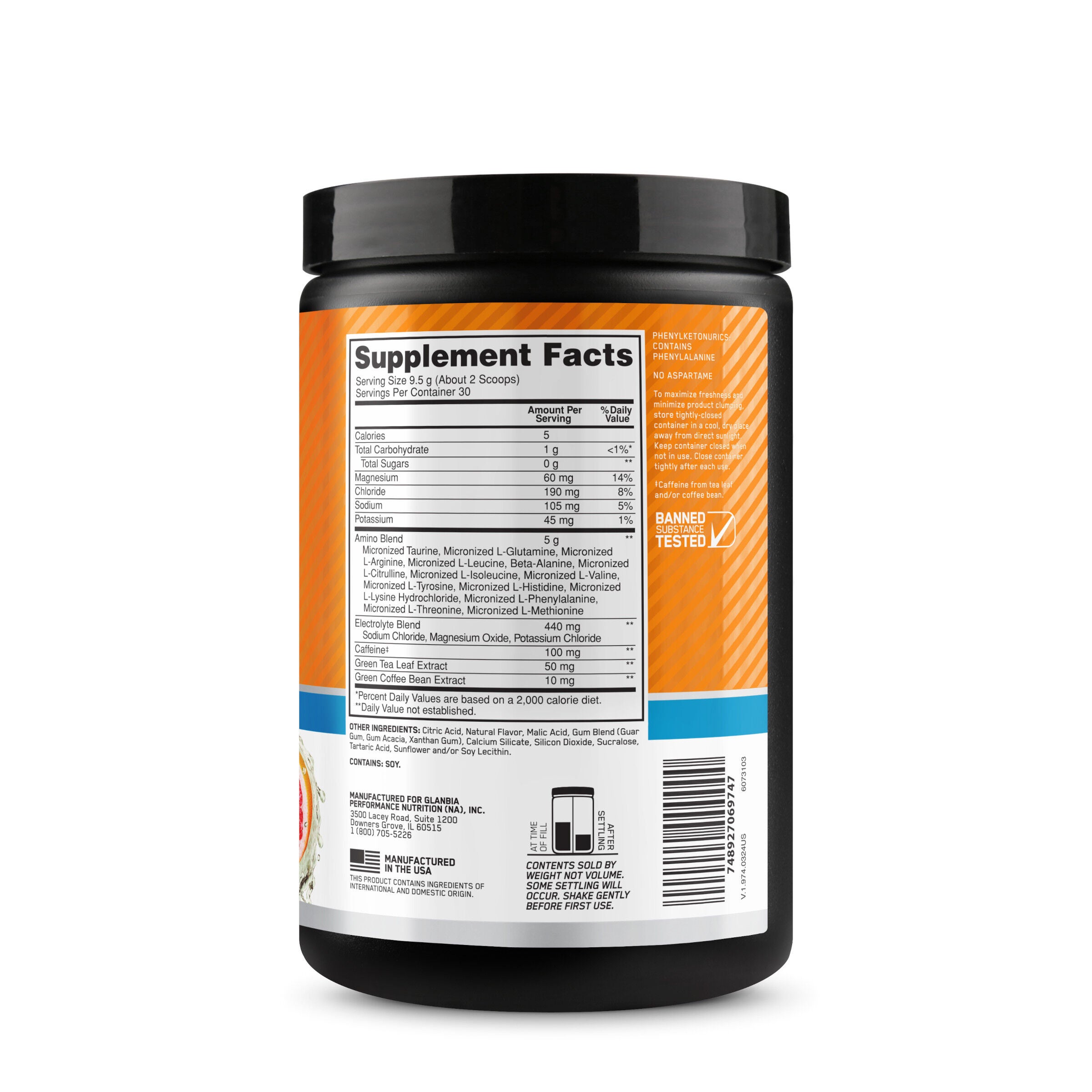 Optimum Nutrition - Essential AMIN.O. Energy + Hydration - Sun-Kissed Citrus (30 Servings) | GNC