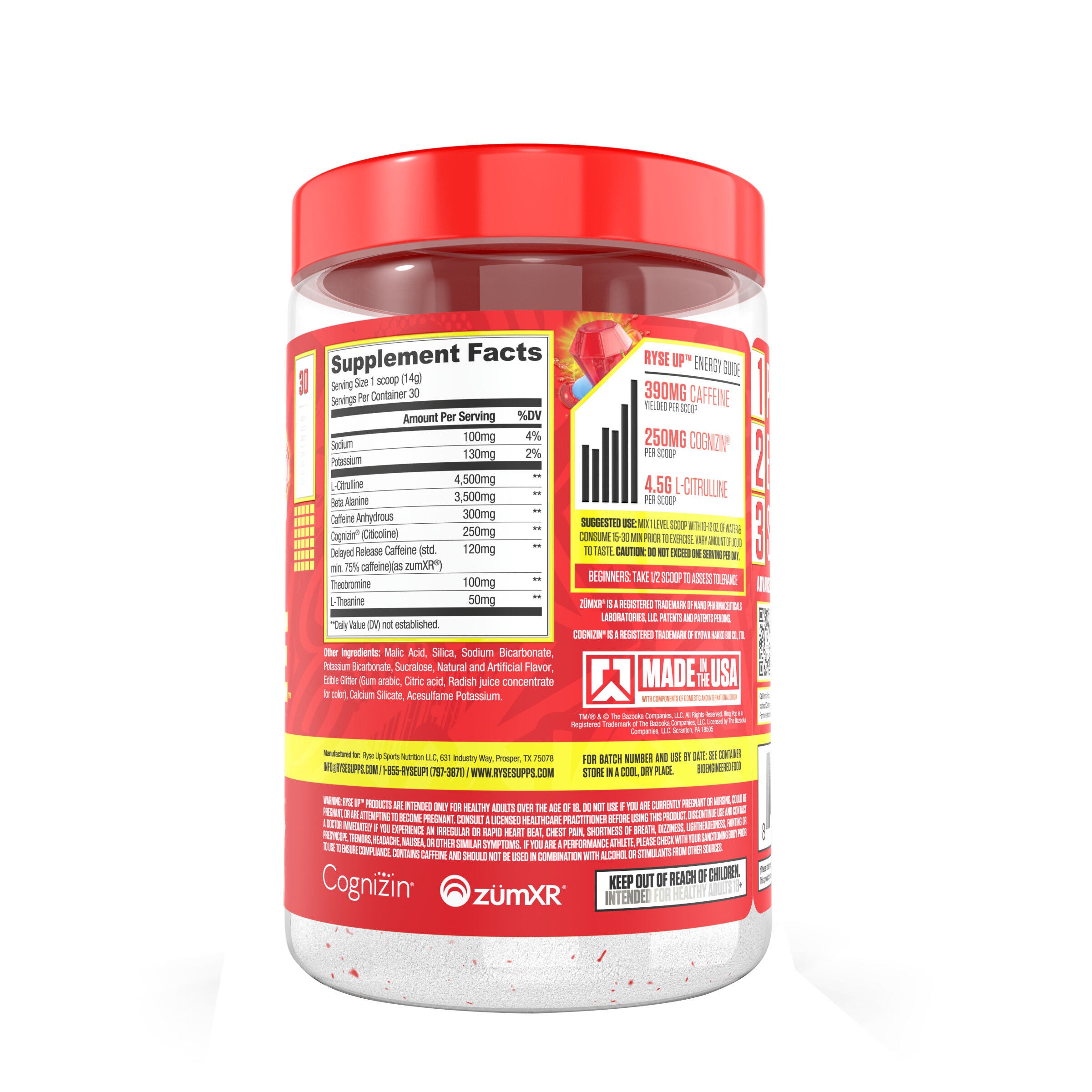 RYSE - Loaded Pre - Cherry Ring Pop® (30 Servings) | GNC