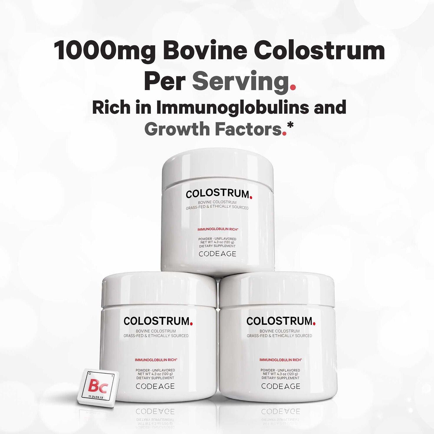 Codeage Bovine Colostrum Powder - Unflavored - 4.3 oz. (120 Servings) | GNC