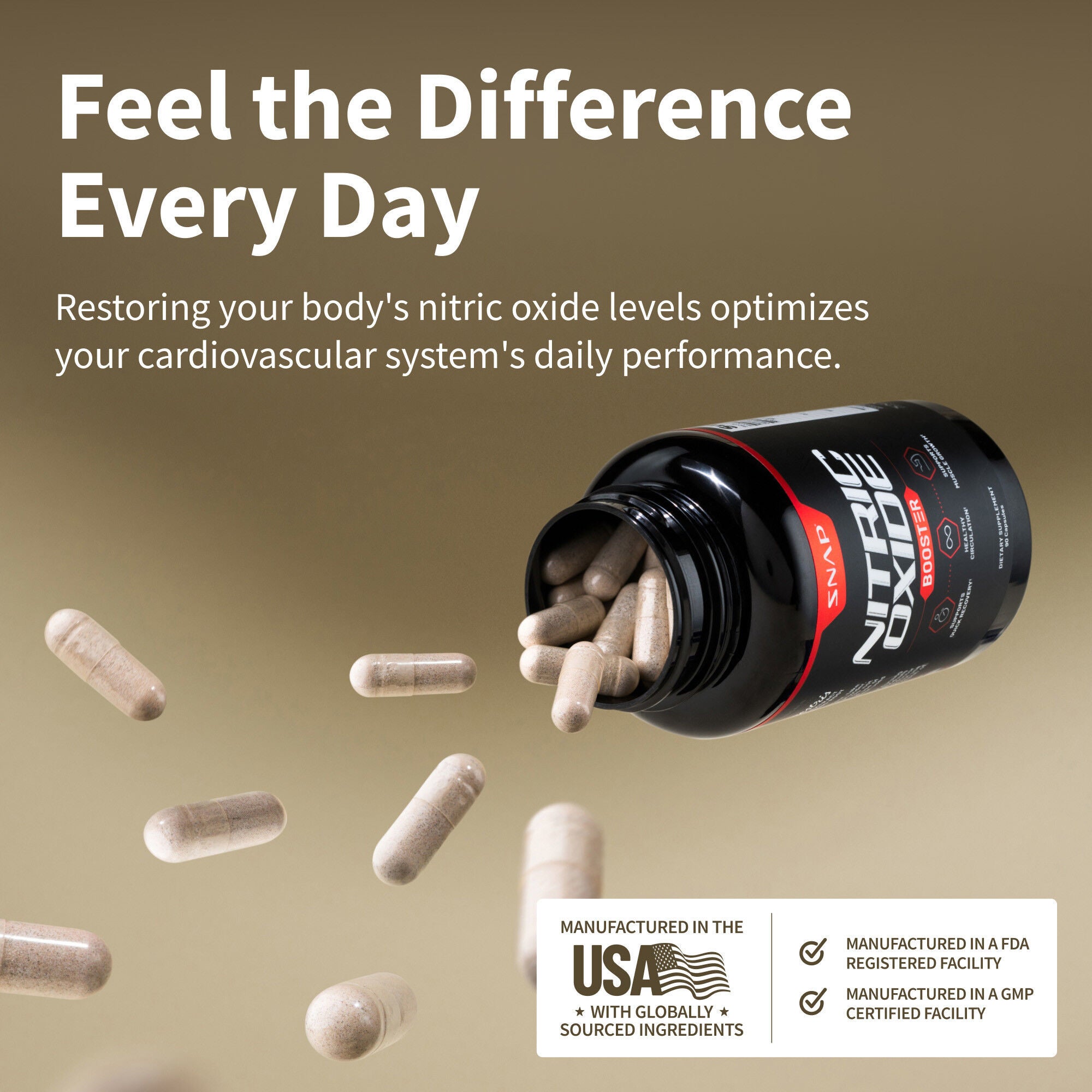 SNAP® Supplements Nitric Oxide Booster - 90 Capsules | GNC SNAP® Supplements Nitric Oxide Booster - 90 Capsules | GNC