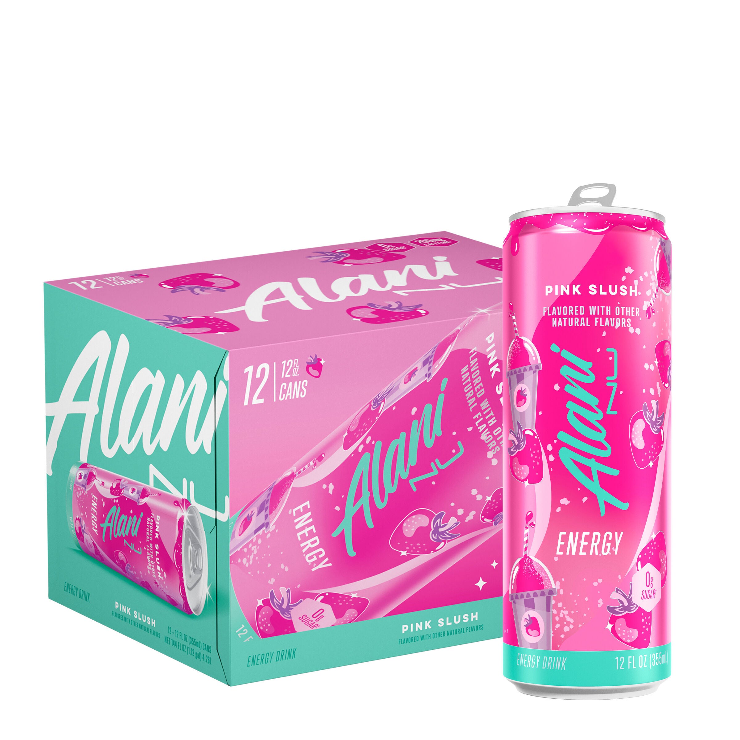 Alani Nu - Energy Drink - Pink Slush - 12oz. (12 Cans) | GNC
