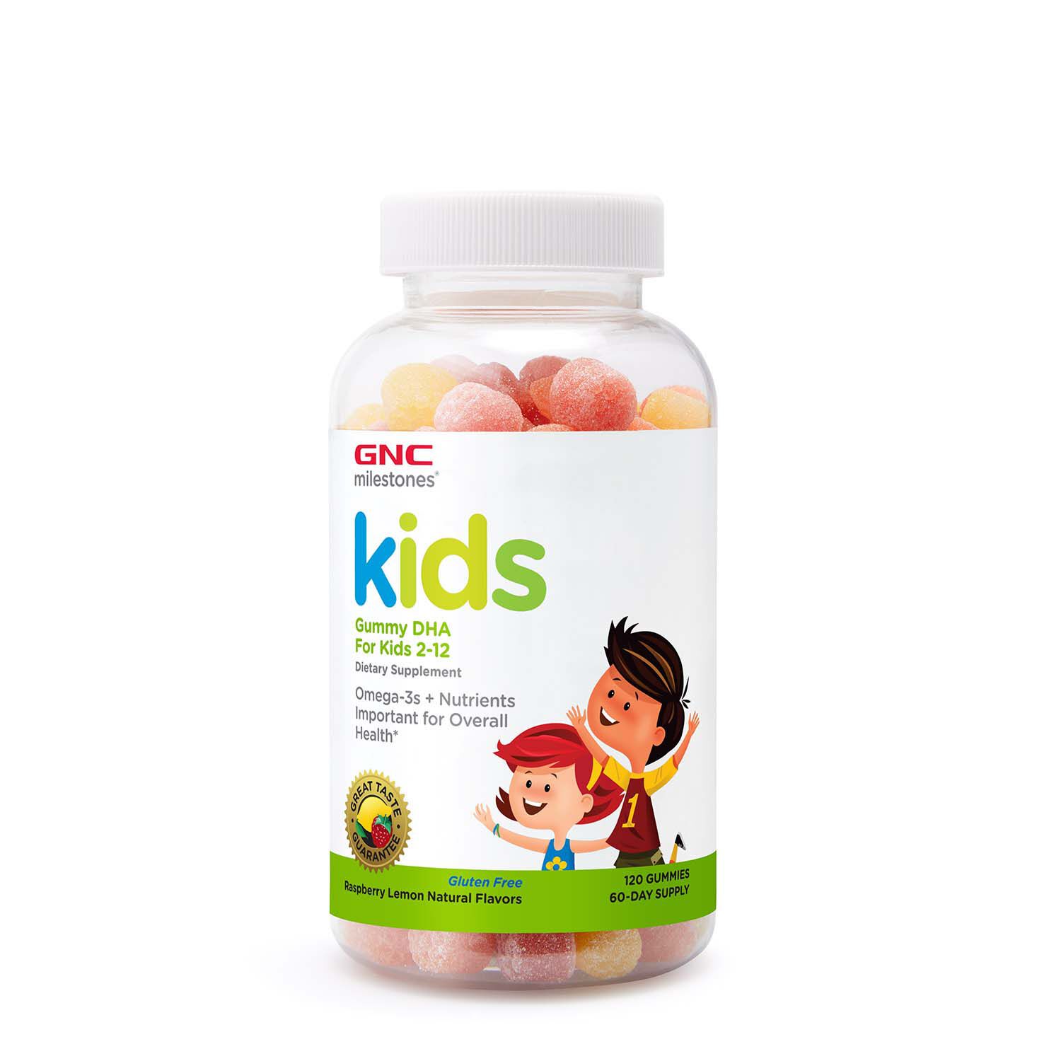 GNC milestones Kids Gummy DHA For Kids 2-12 (120 Gummies) | GNC