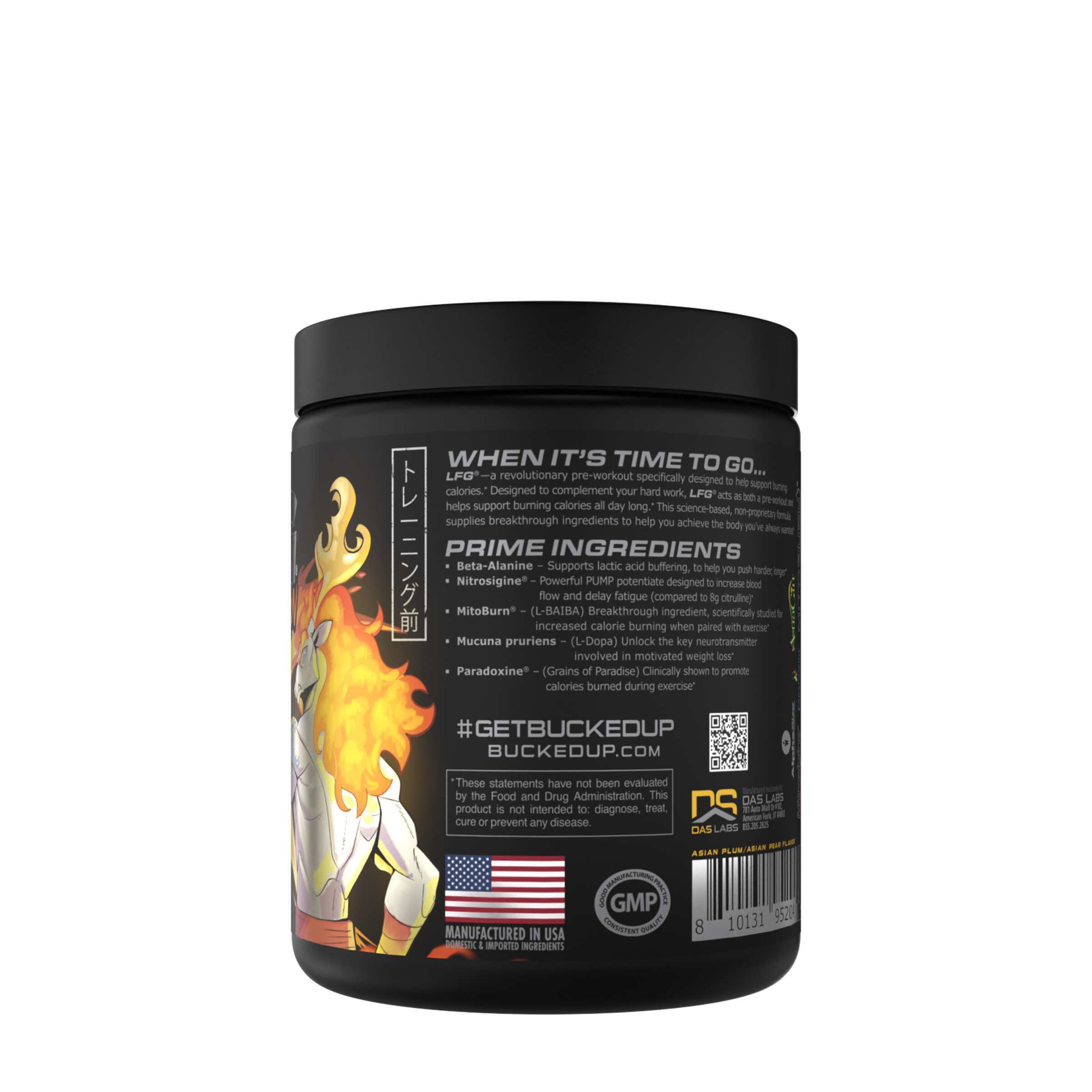 Bucked Up® - LFG Burn Pre-Workout - Ninja Nectar (30 Servings) | GNC