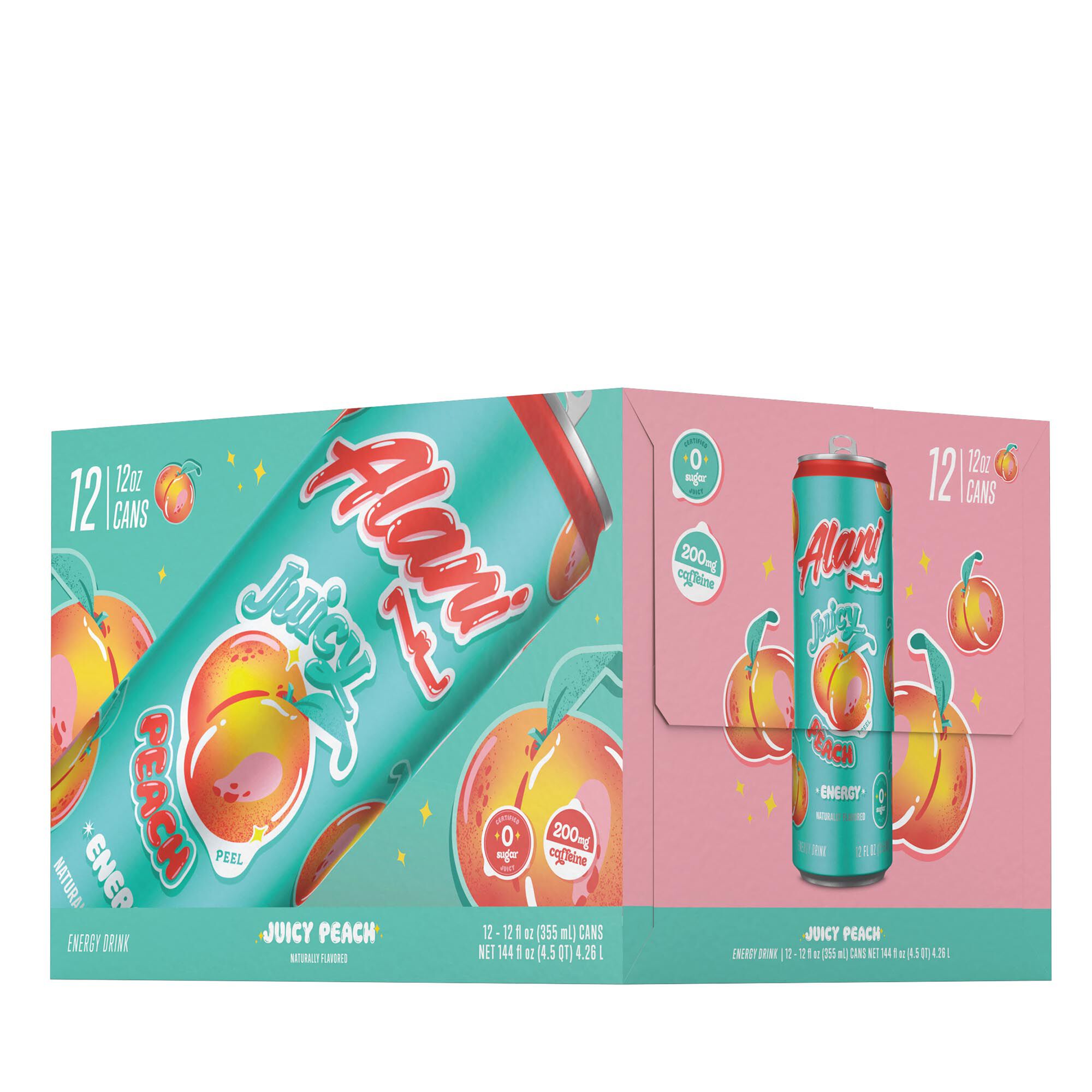 Alani Nu Energy Drink - Peach - 12 Pack | GNC
