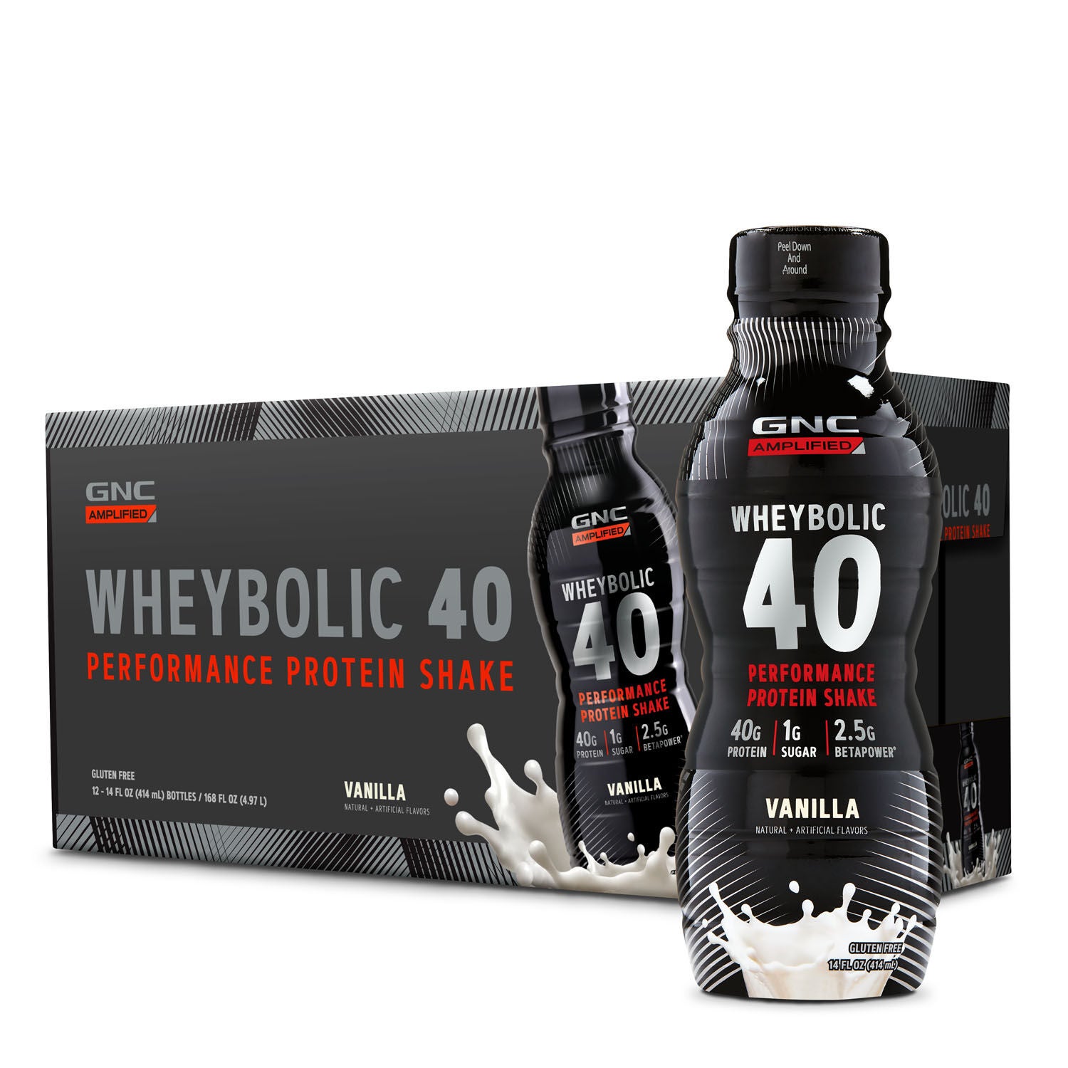 GNC AMP Wheybolic 40 Whey Protein Drink (12 Pack) | GNC