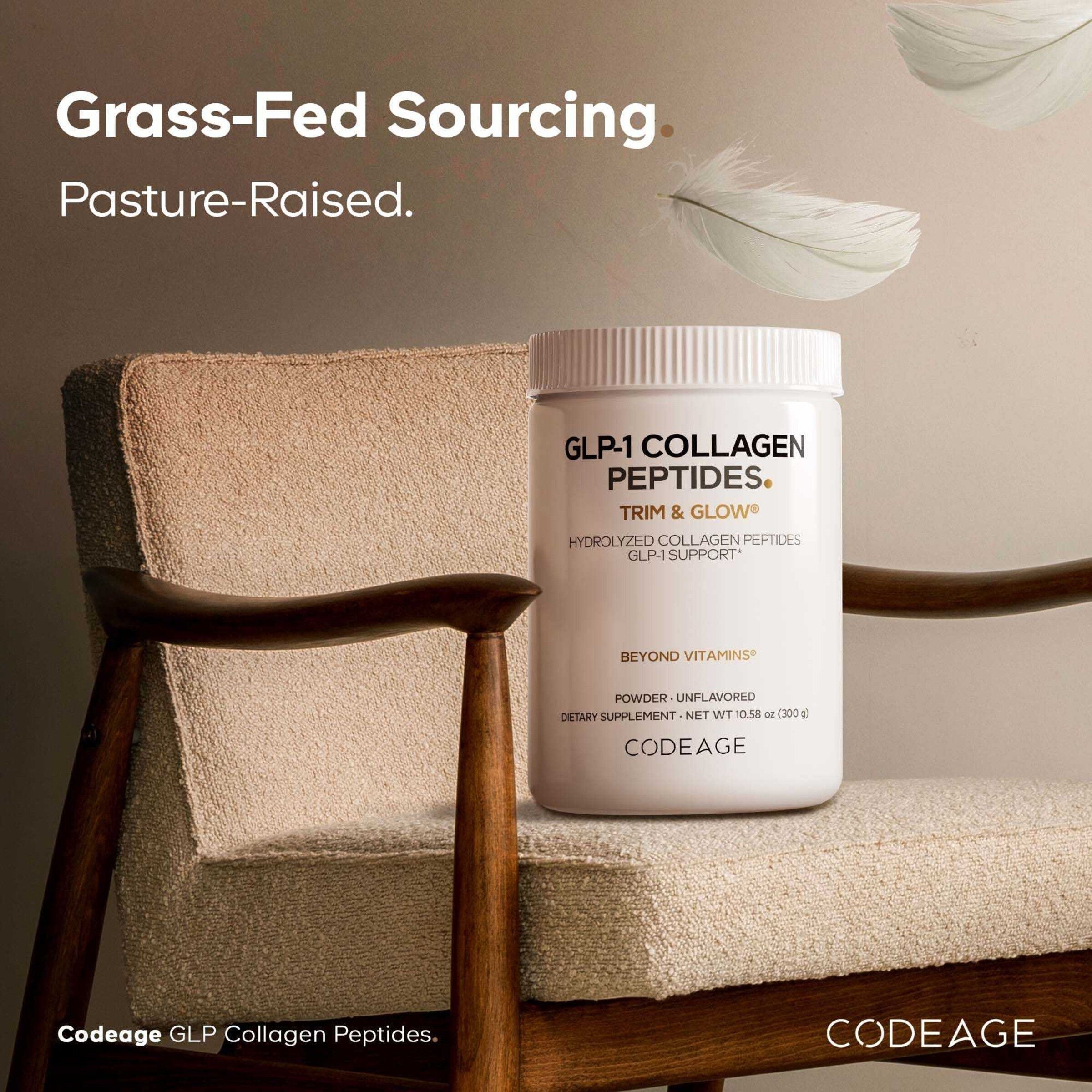 Codeage - GLP-1 Collagen Peptides - Unflavored - 10.58 oz (30 Servings) | GNC