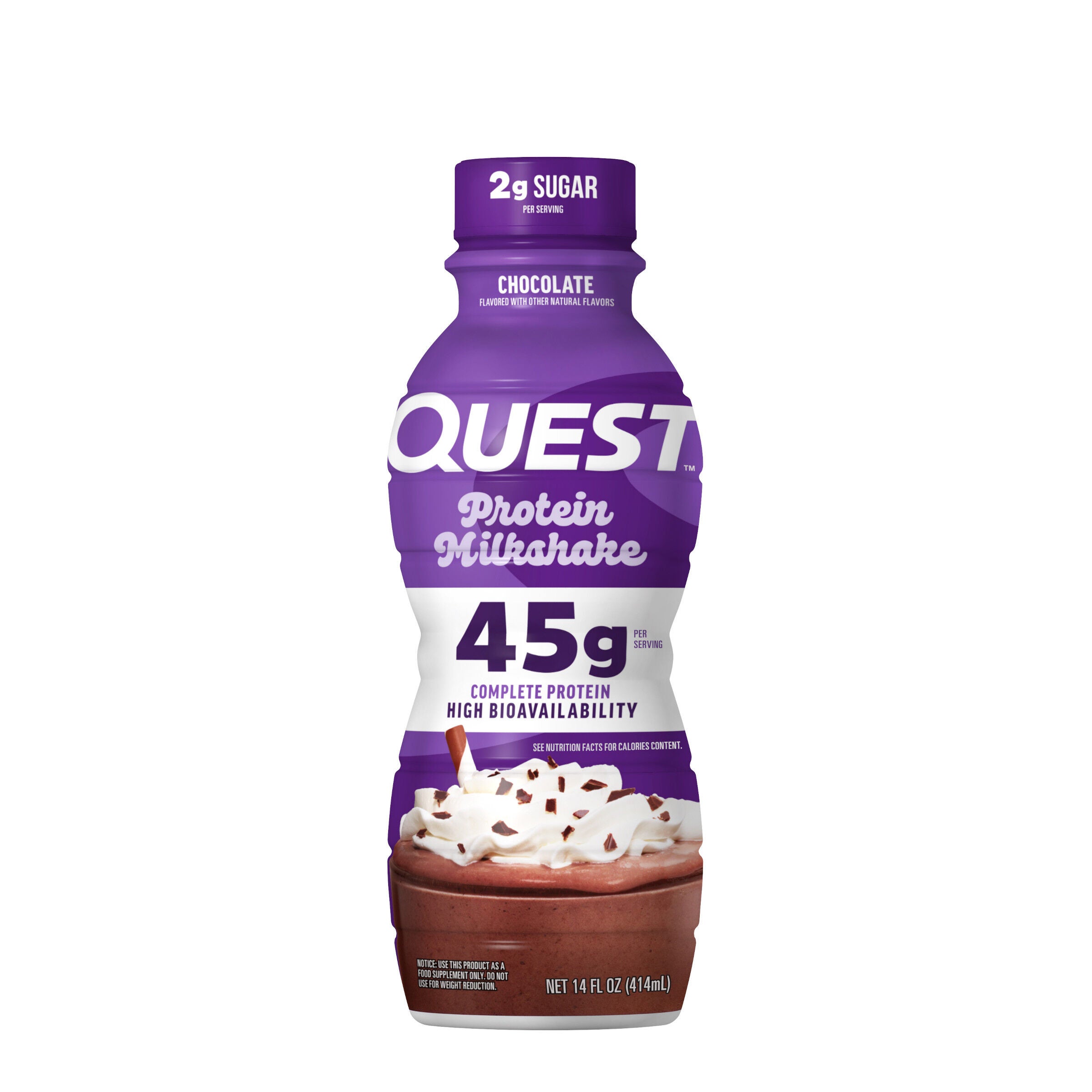 Quest® - Protein Milkshake RTD - Chocolate - 14 fl oz (4 Bottles) | GNC