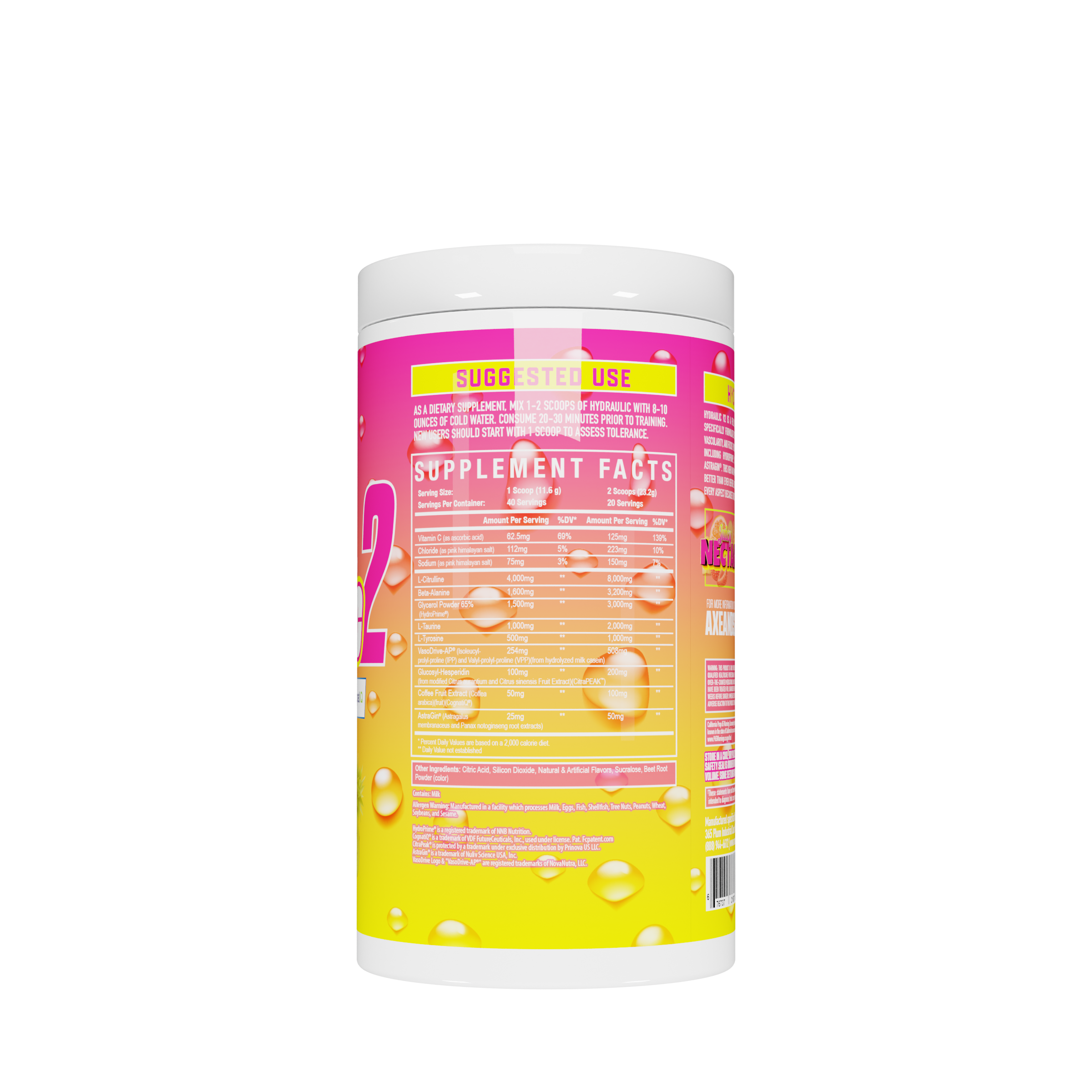 Axe & Sledge Supplements - Hydraulic 2 Non-Stim Pre-Workout - Juicy ...