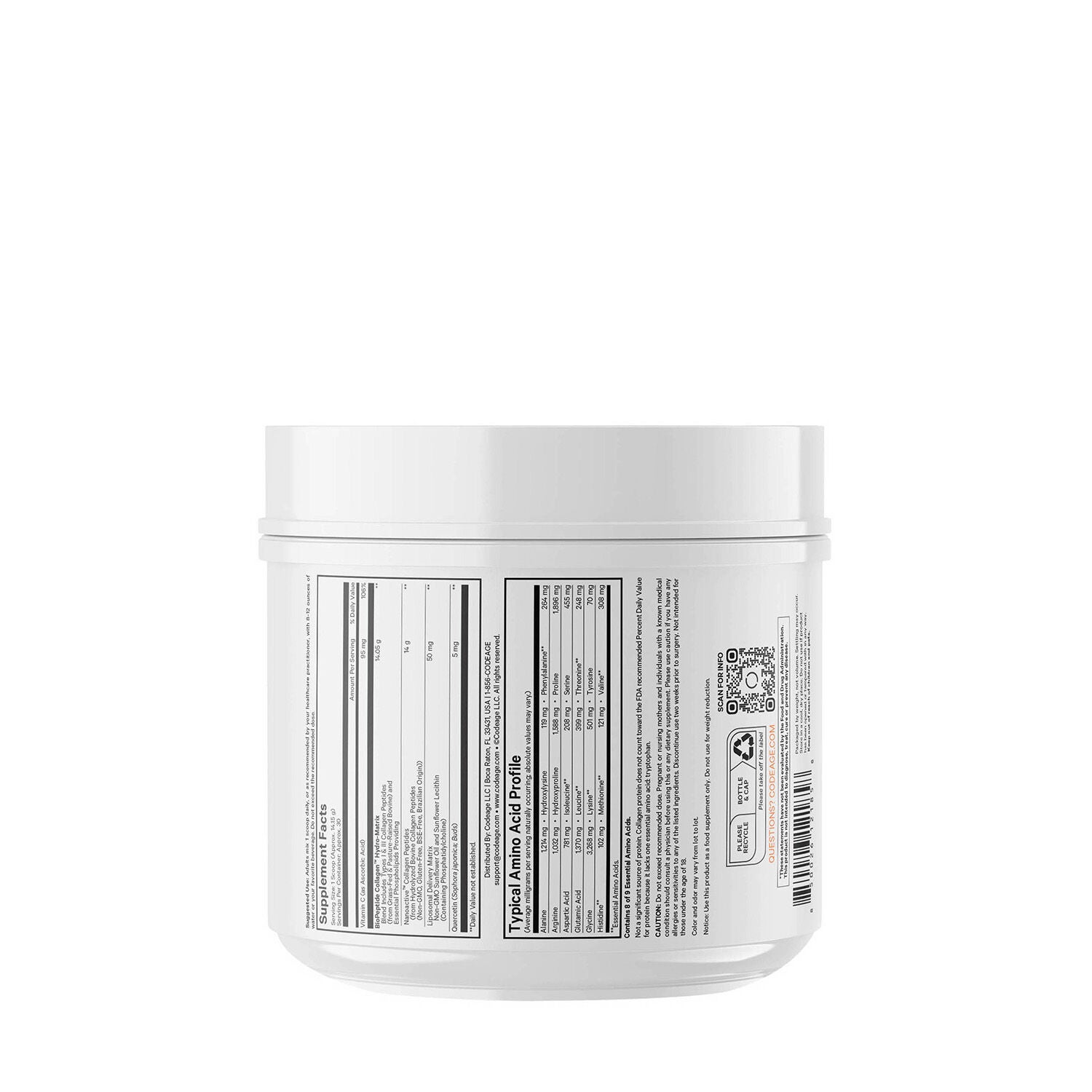 Codeage - Liposomal Collagen Peptides - Unflavored - 14.97 oz. (30 Servings) | GNC