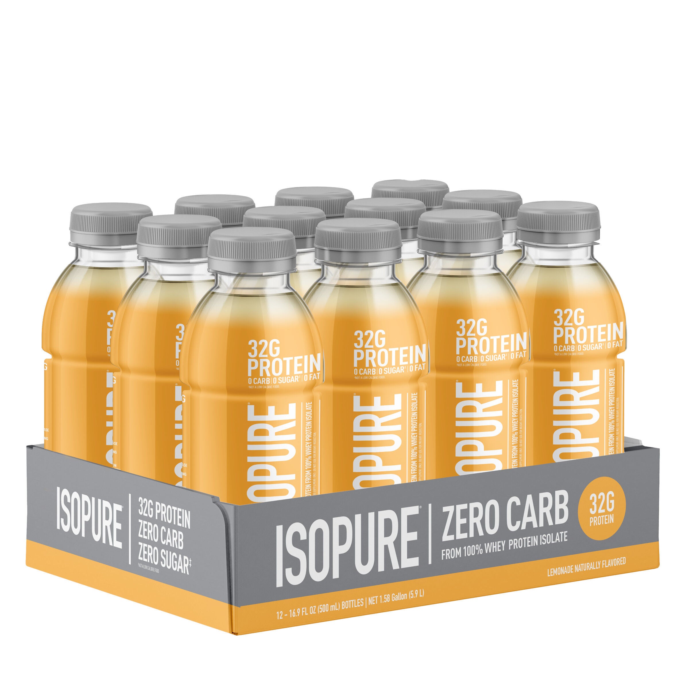 Isopure® - Protein Drink - Lemonade - 16.9oz (12 Bottles) | GNC