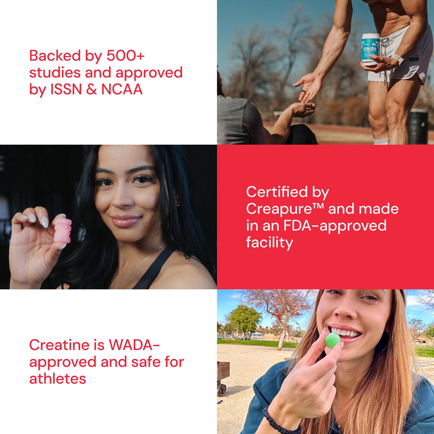 Create Wellness - Creatine Monohydrate Gummies - Sour Cherry - 45 ...