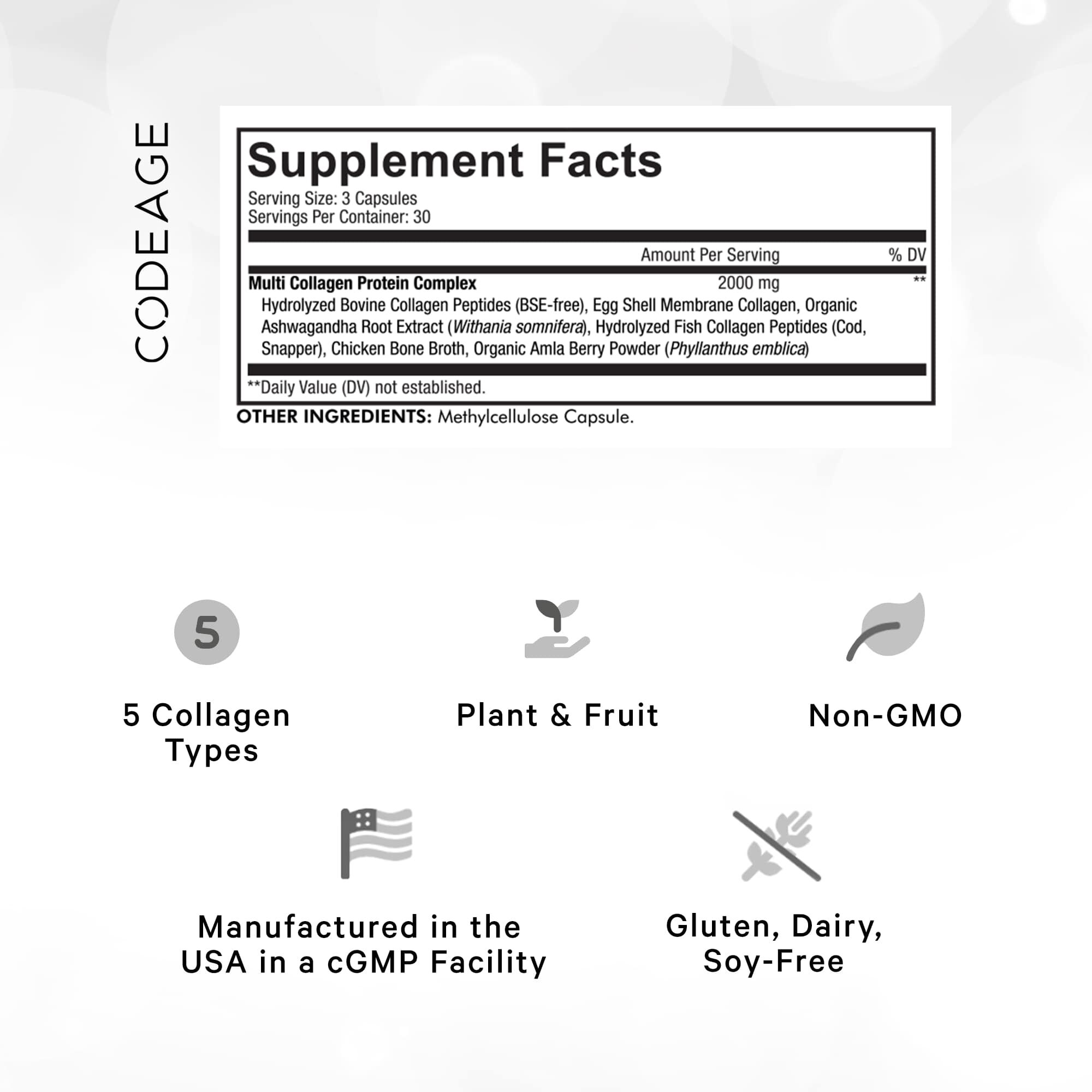 Codeage Hydrolyzed Multi Collagen Peptides | GNC