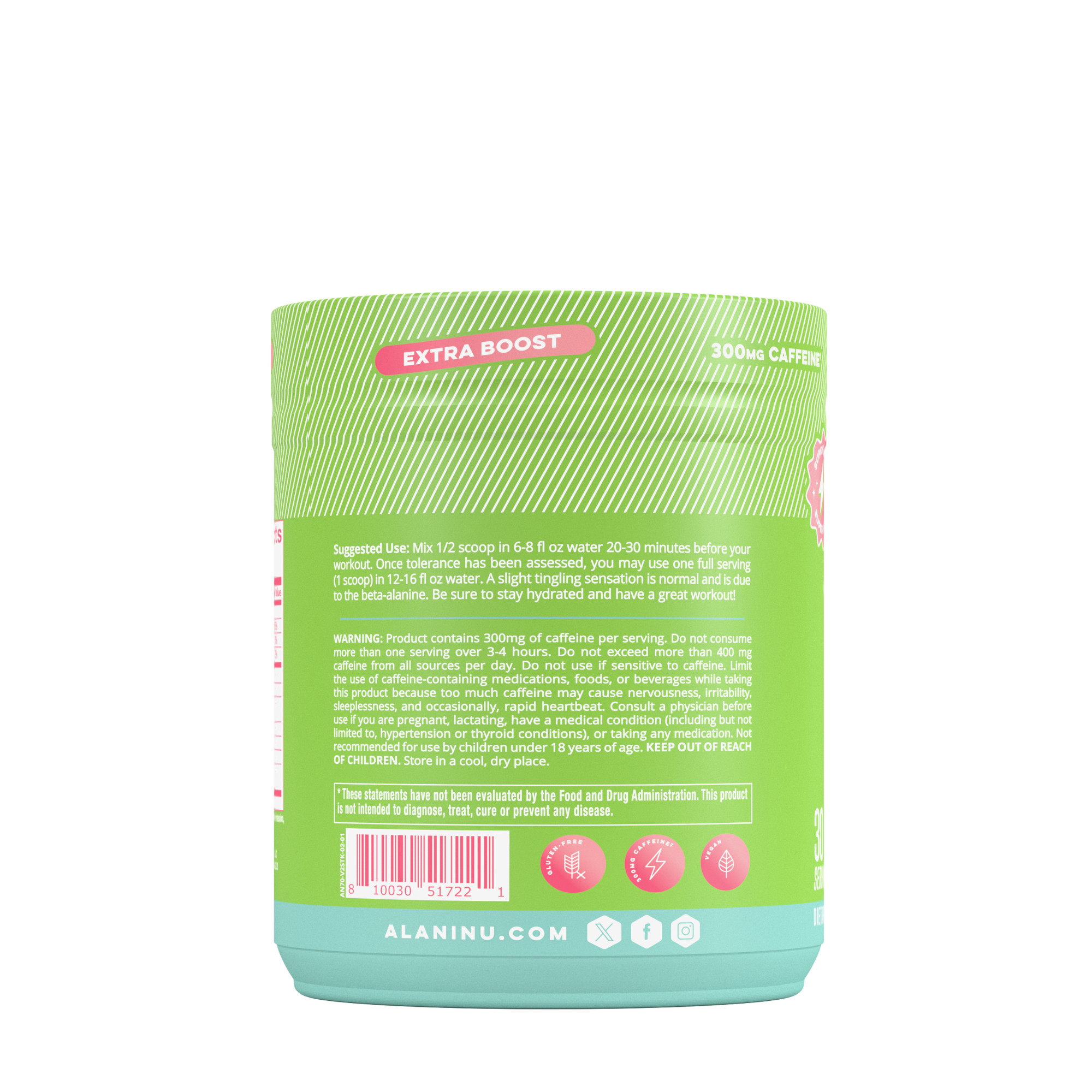 Alani Nu - Pre-Workout+ - Kiwiberry (30 Servings) | GNC