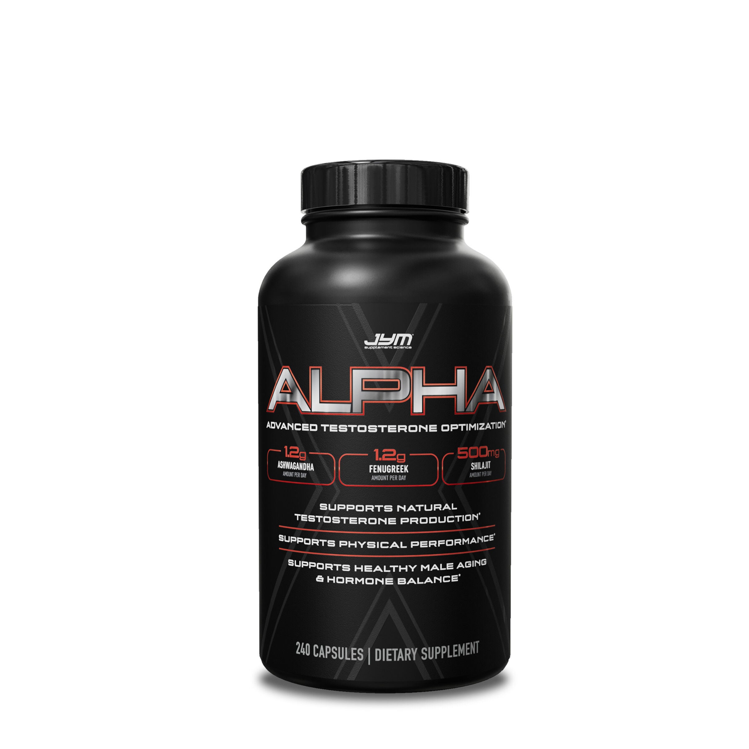 Jym® - Alpha X Advanced Testosterone - 240 Capsules (60 Servings) | GNC