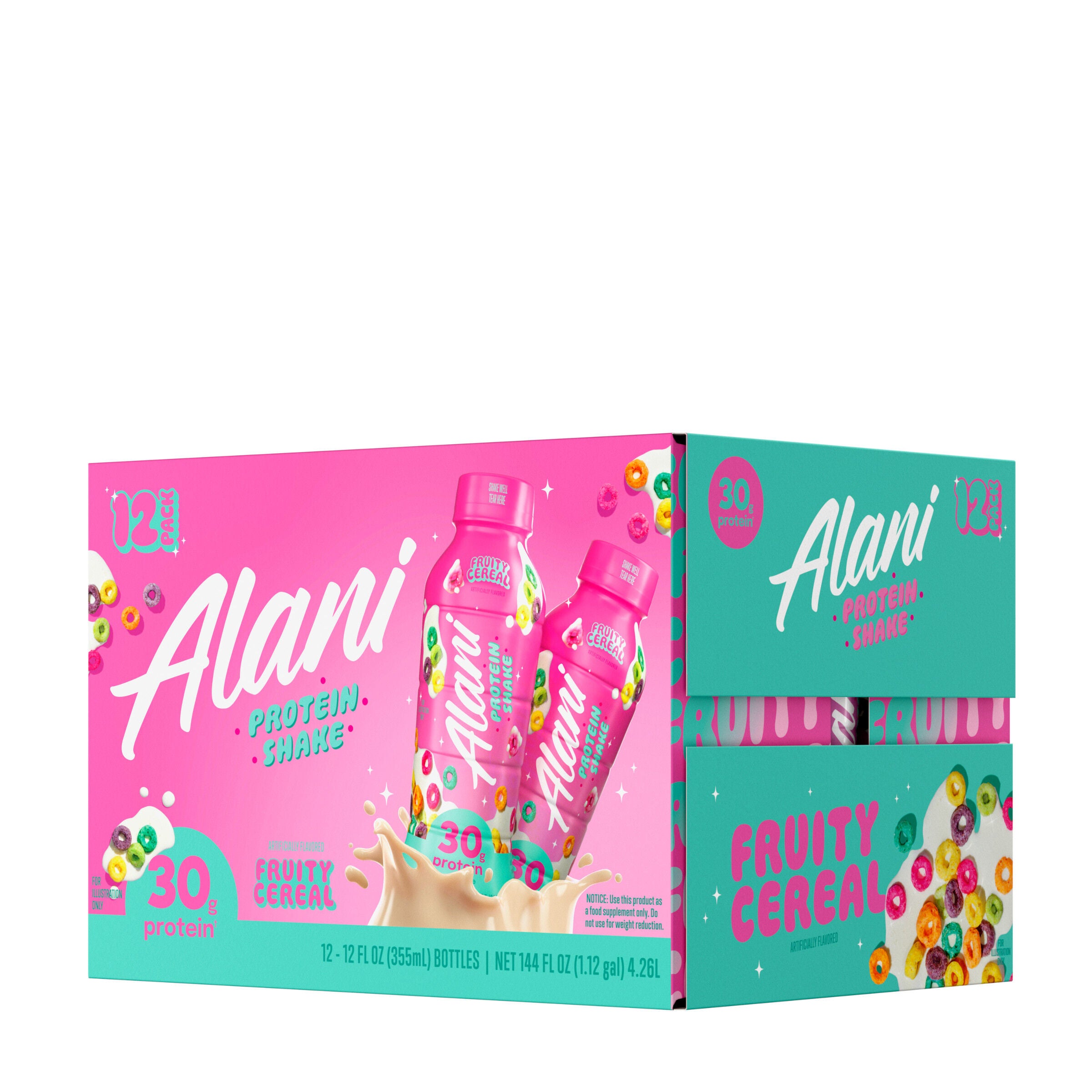 Alani Nu - Protein Shake RTD - Fruity Cereal - 12 fl oz (12 Bottles) | GNC