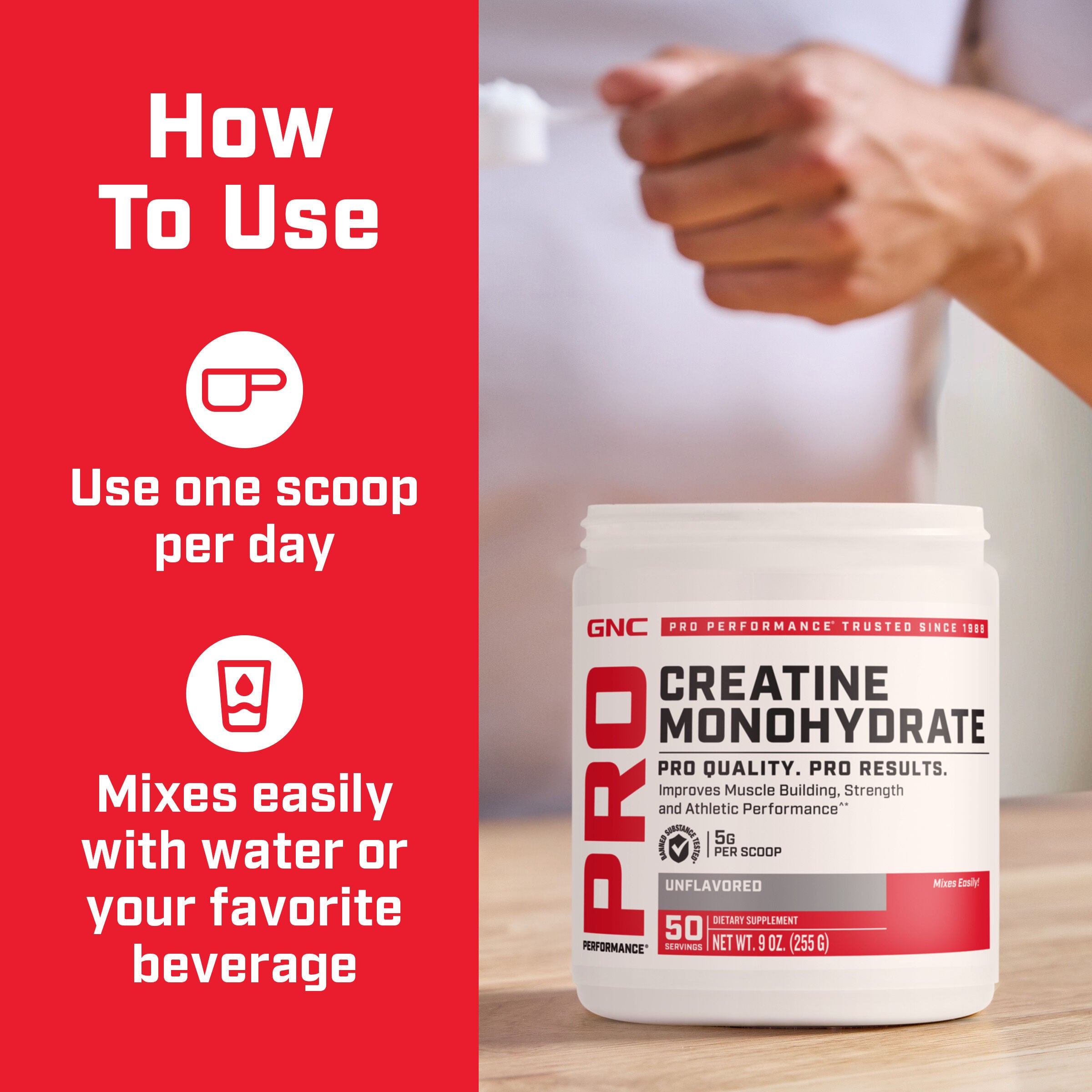 GNC Pro Performance® - Creatine Monohydrate (50 Servings) | GNC