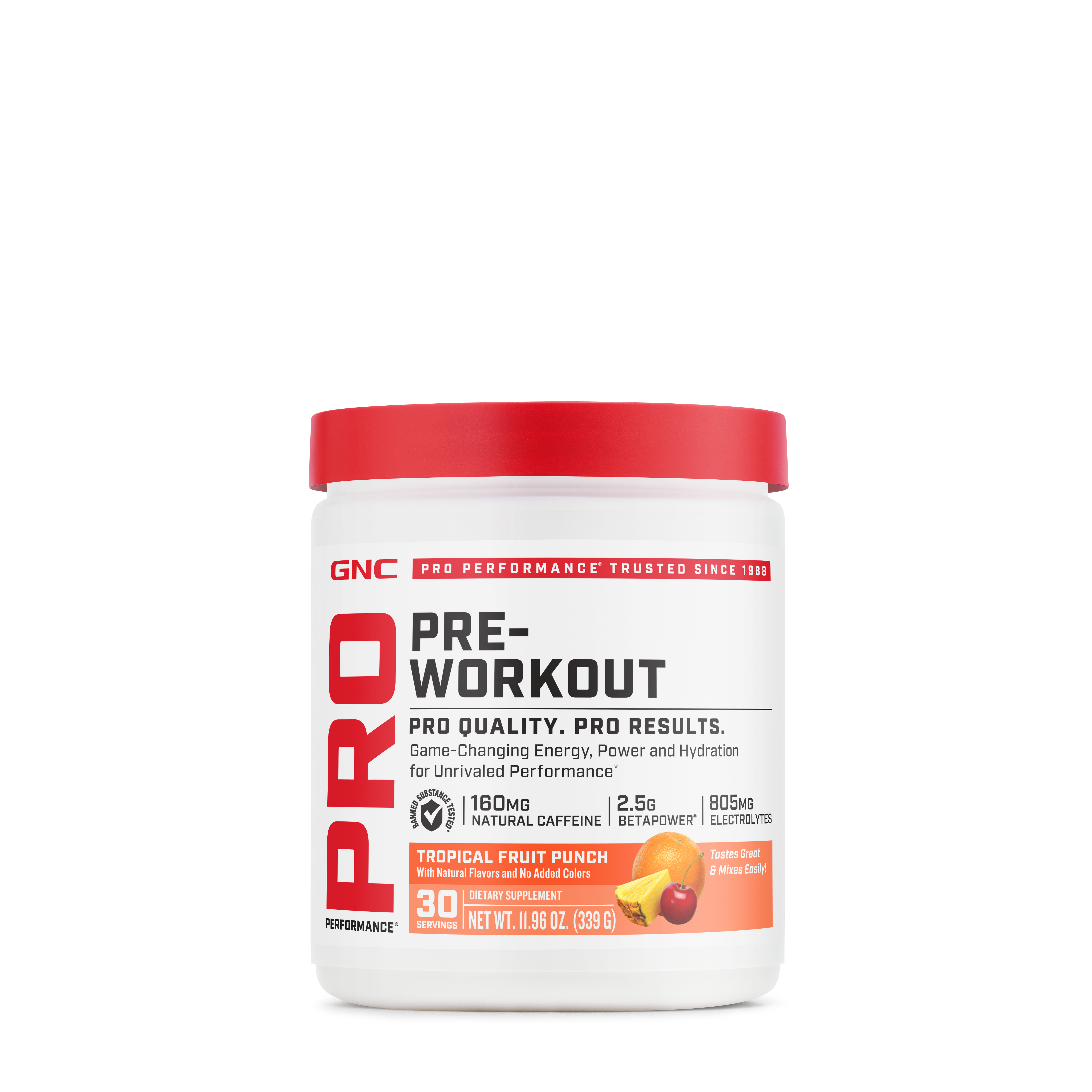 GNC Pro Performance® - Pre-Workout - Tropical Fruit Punch (30 Servings) | GNC