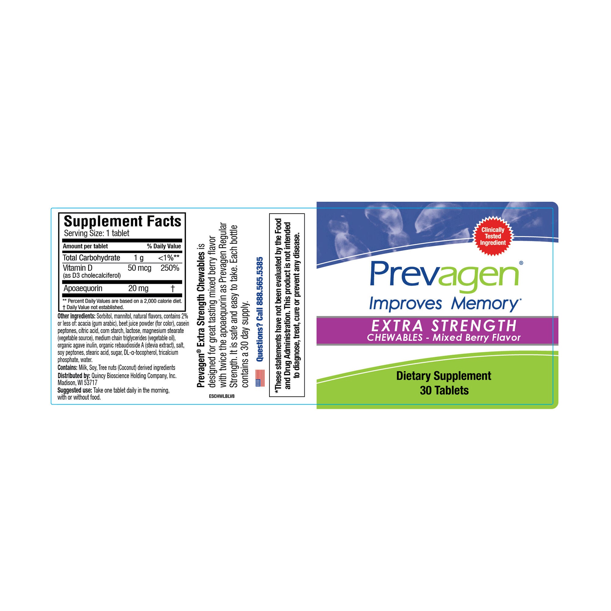 105200 Prevagen® Prevagen® Extra Strength Chewables is designed for ...
