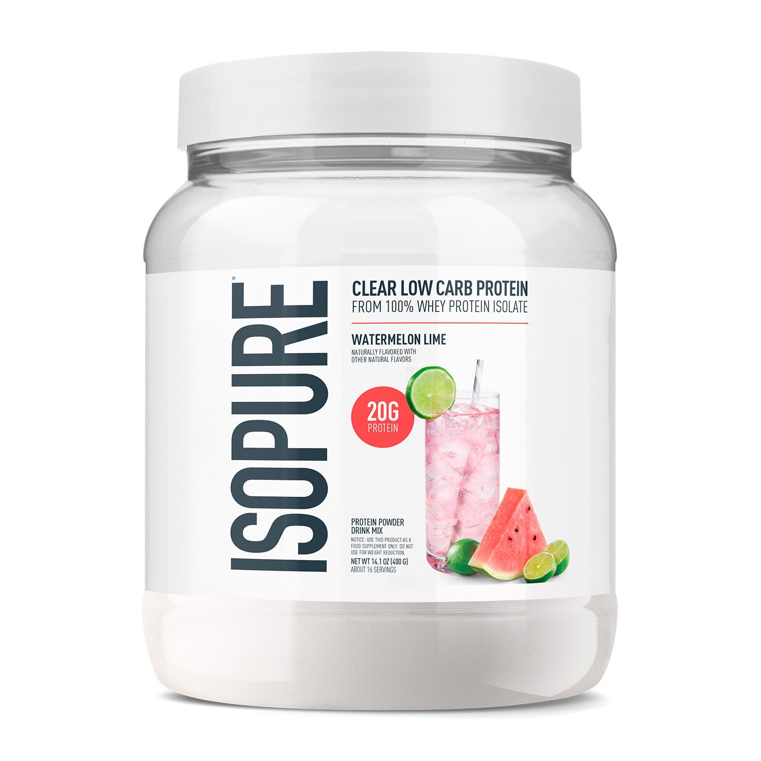Isopure® - Clear Protein Powder - Watermelon Lime (16 Servings) | GNC