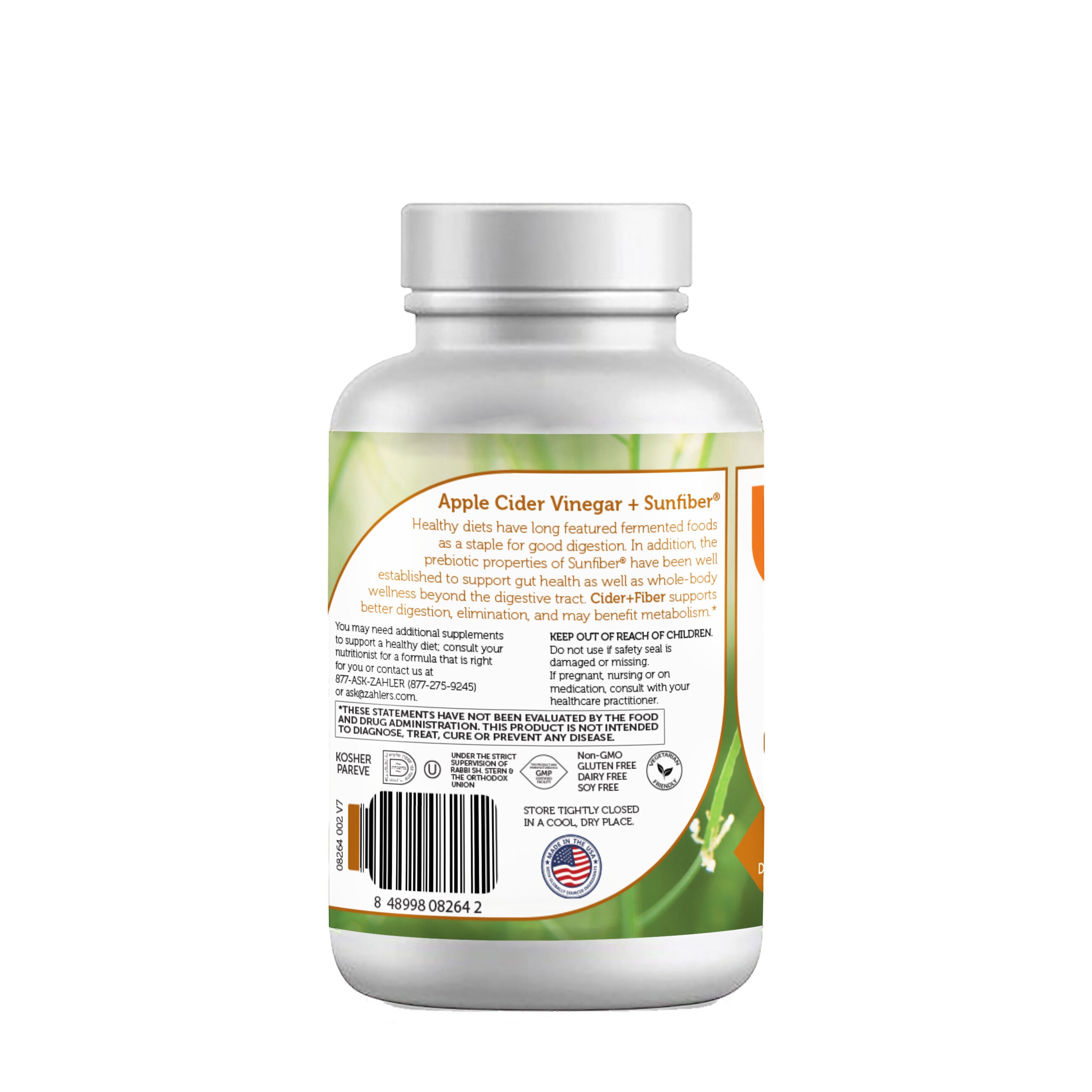 ZAHLER® - Cider + Fiber - 60 Capsules | GNC