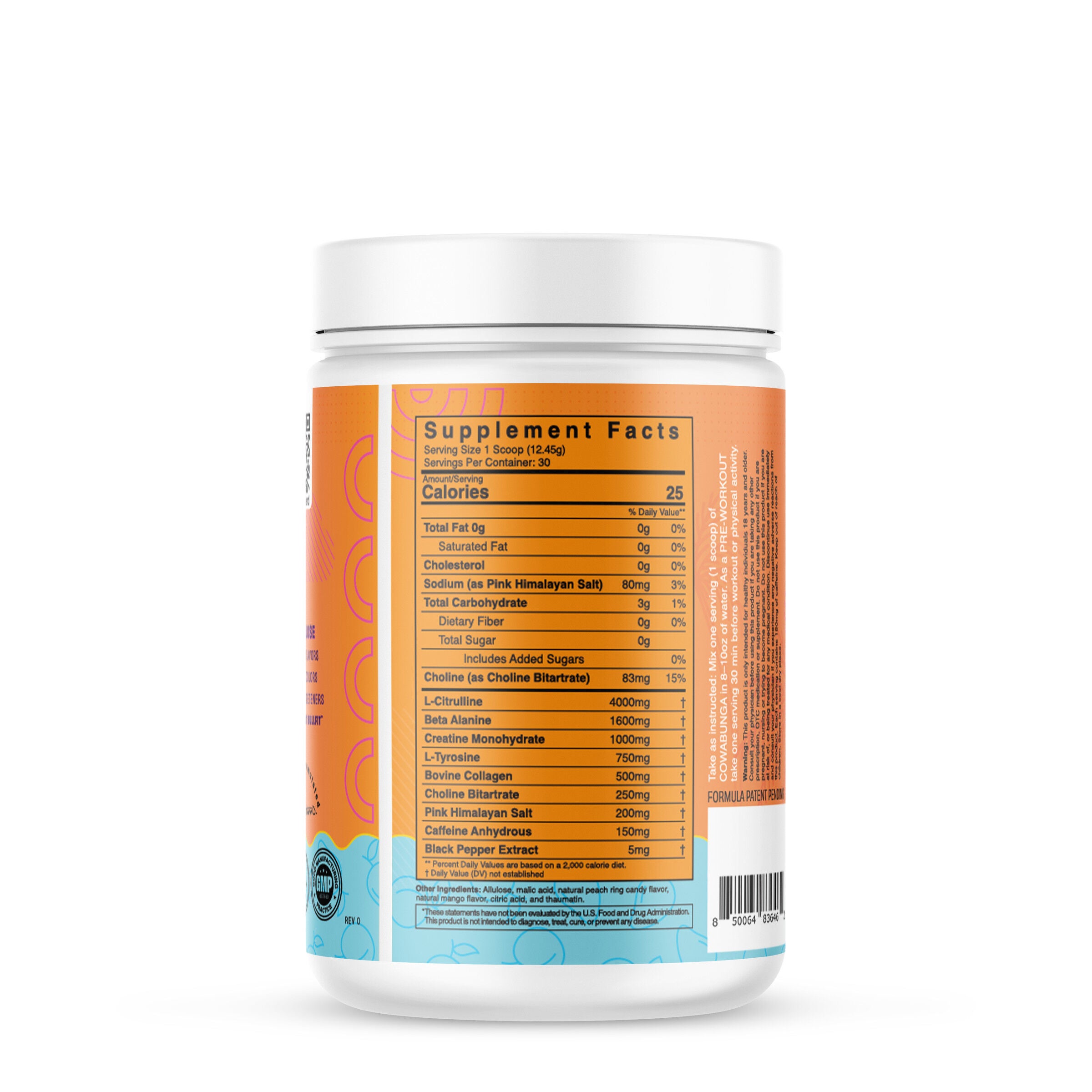 Bullfit - Cowabunga Pre-Workout - Peach Mango (30 Servings) | GNC