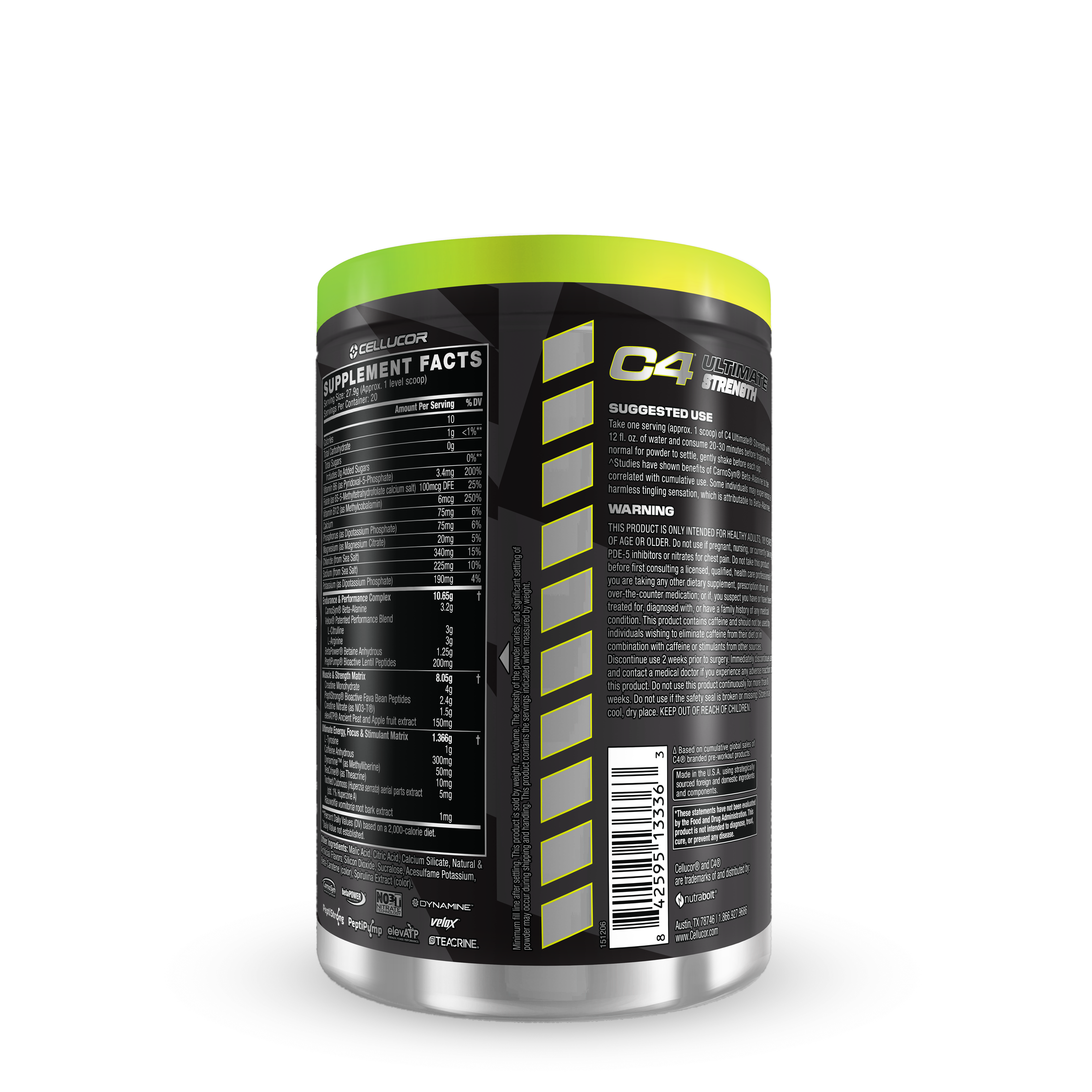 Cellucor® - C4 Ultimate Strength Pre-Workout - Sour Green Apple (20 ...