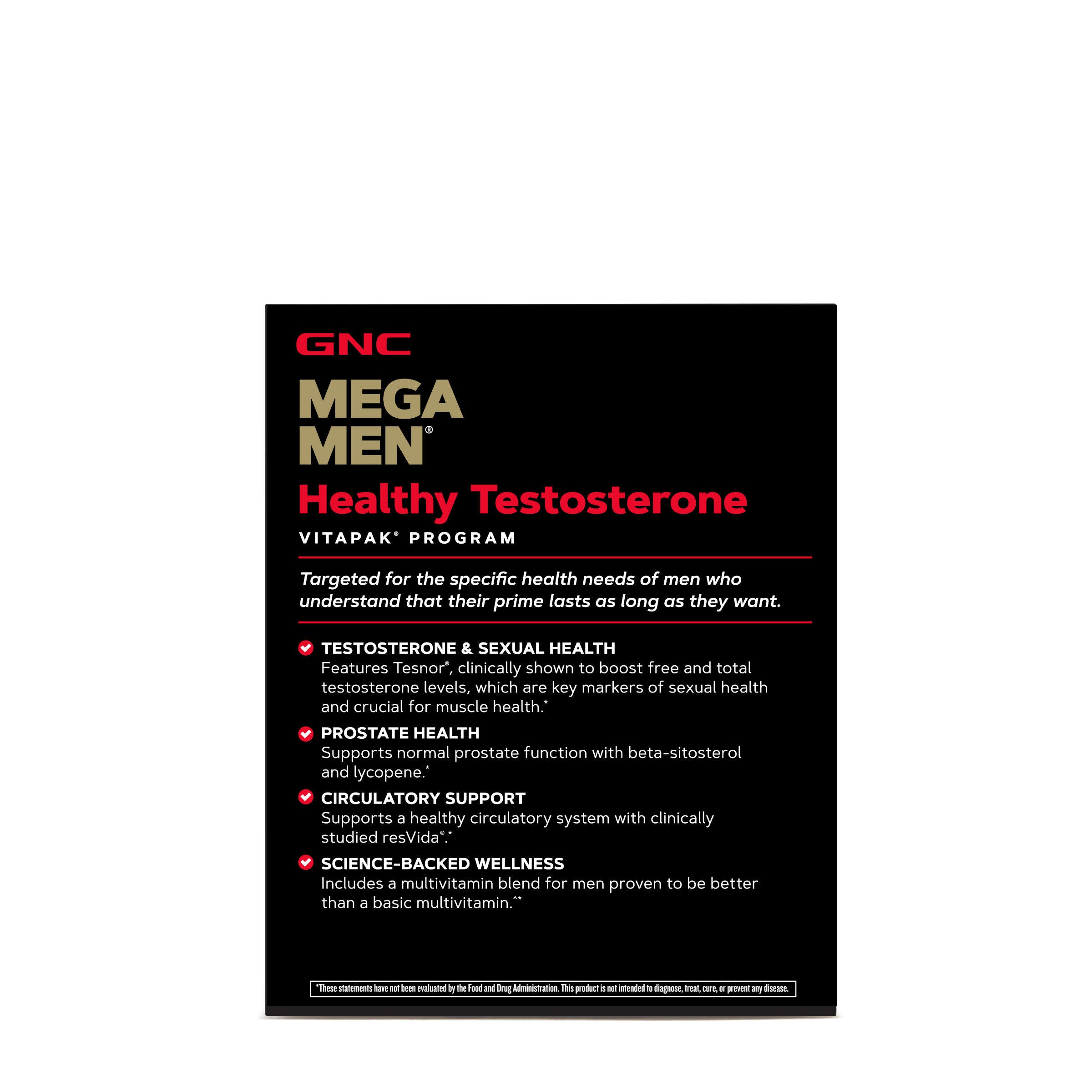 GNC Mega Men® - Healthy Testosterone Vitapak® Program | GNC
