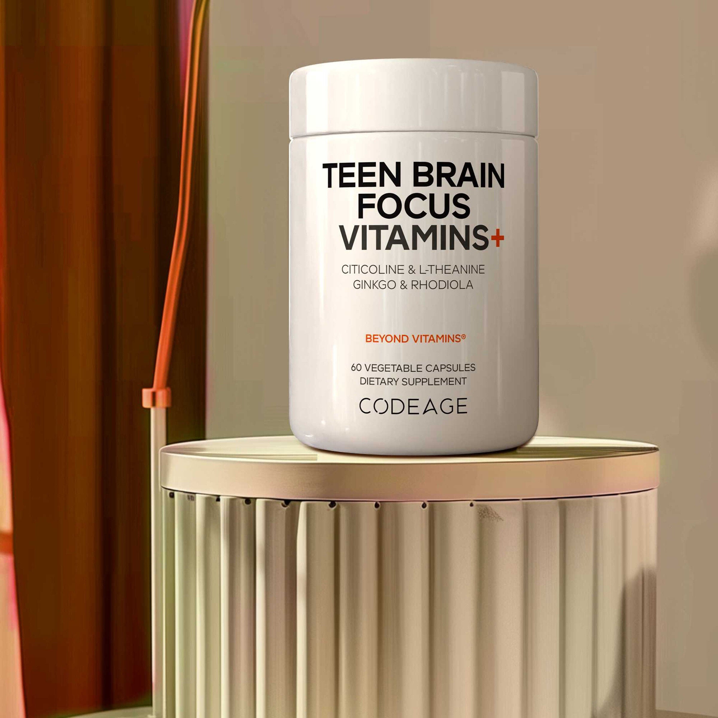 Codeage - Teen Brain Focus Vitamins+ - 60 Vegetable Capsules (60 Servings) | GNC