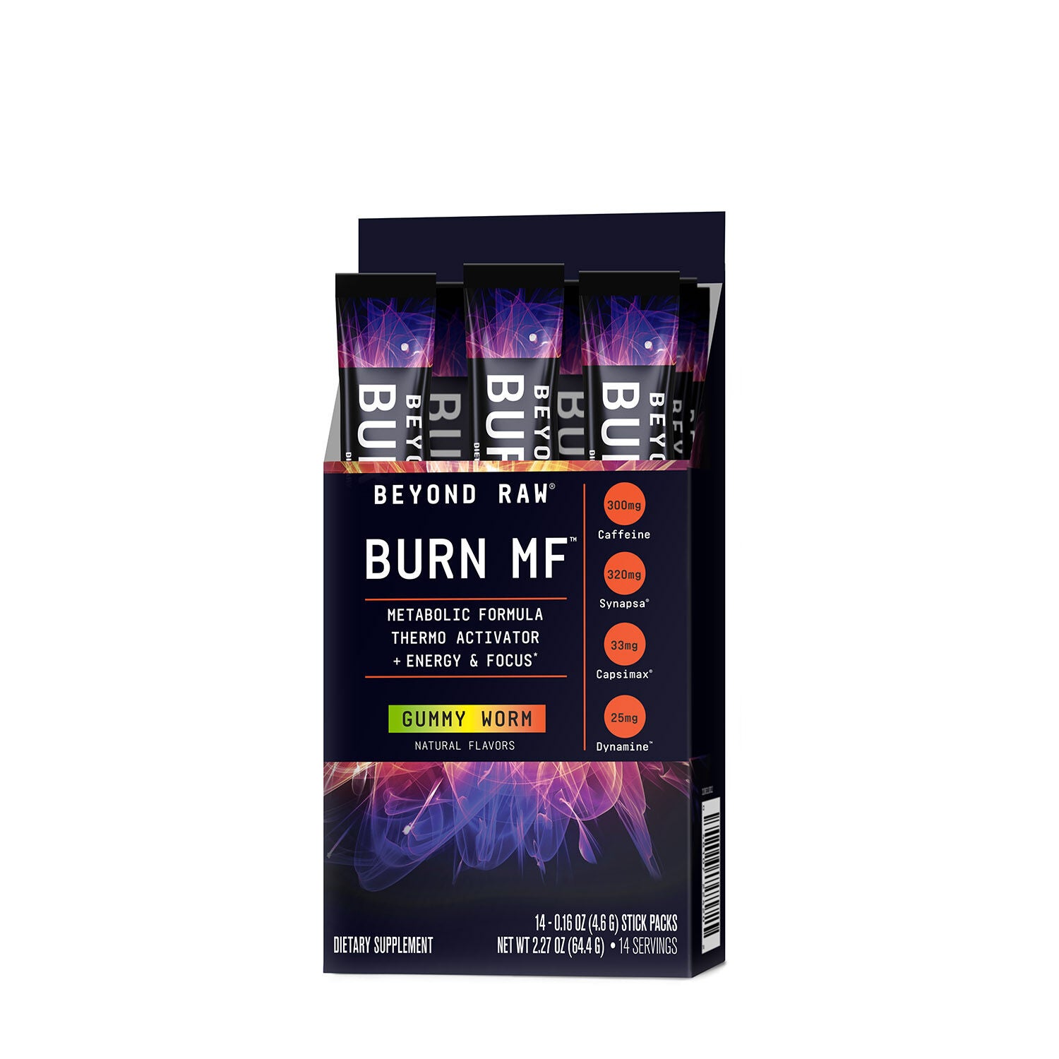 Burn MF™ Metabolic Activator Stick Packs - Gummy Worm - 14 Stick Packs ...
