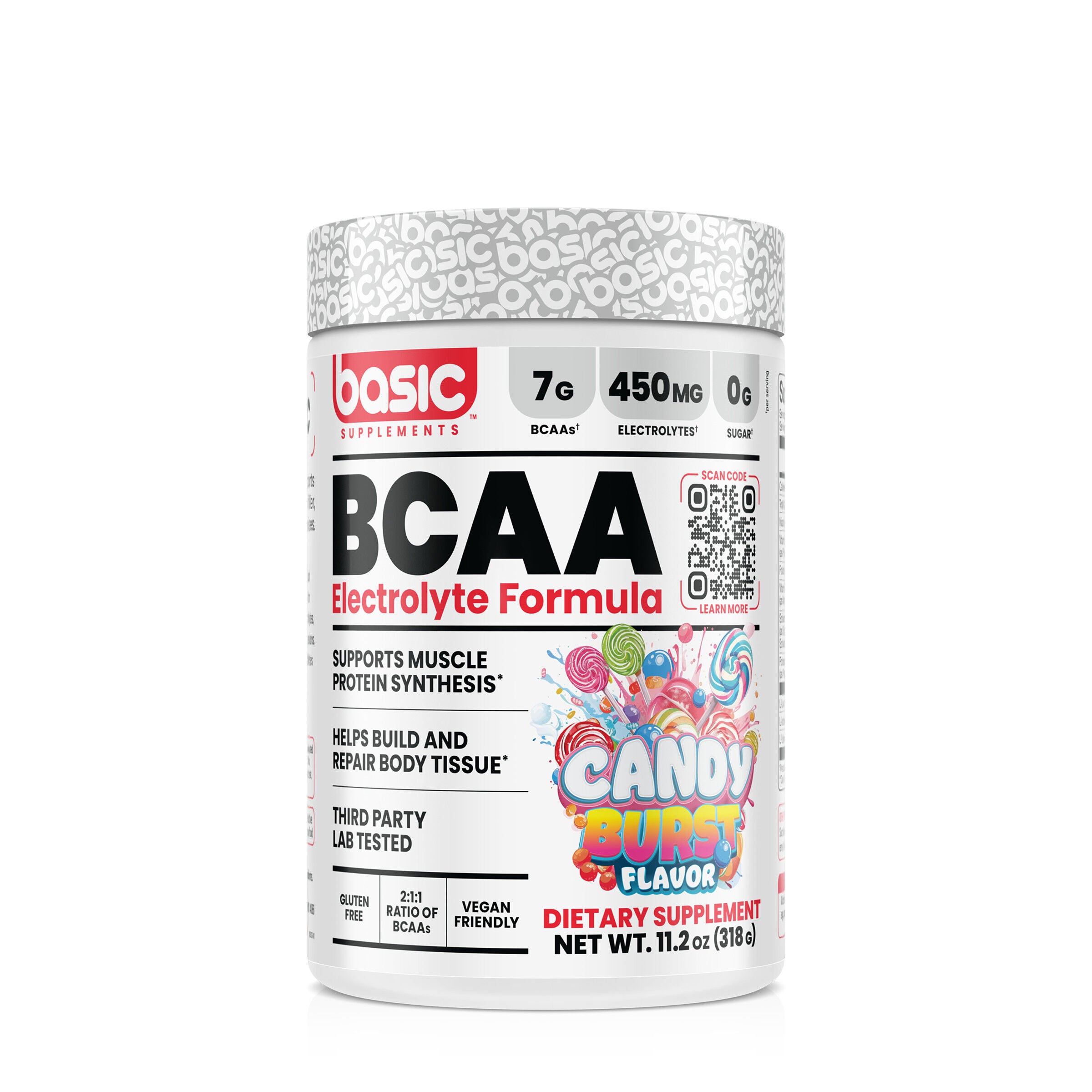 Basic Supplements - BCAA Electrolyte Formula - Candy Burst (30 Servings ...