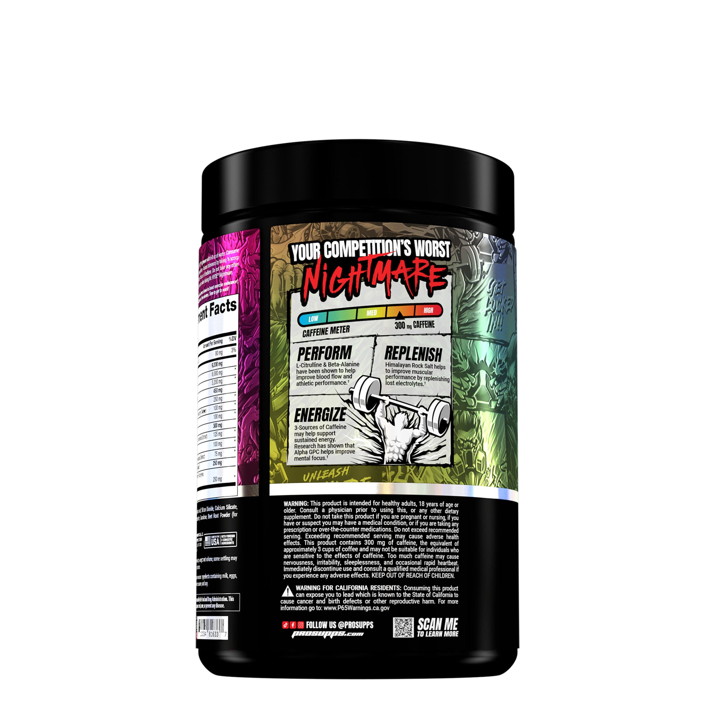 Pro Supps® - Mr. HYDE Nightmare - Intense Energy Pre-Workout - Jawbreaker (30 Servings) | GNC