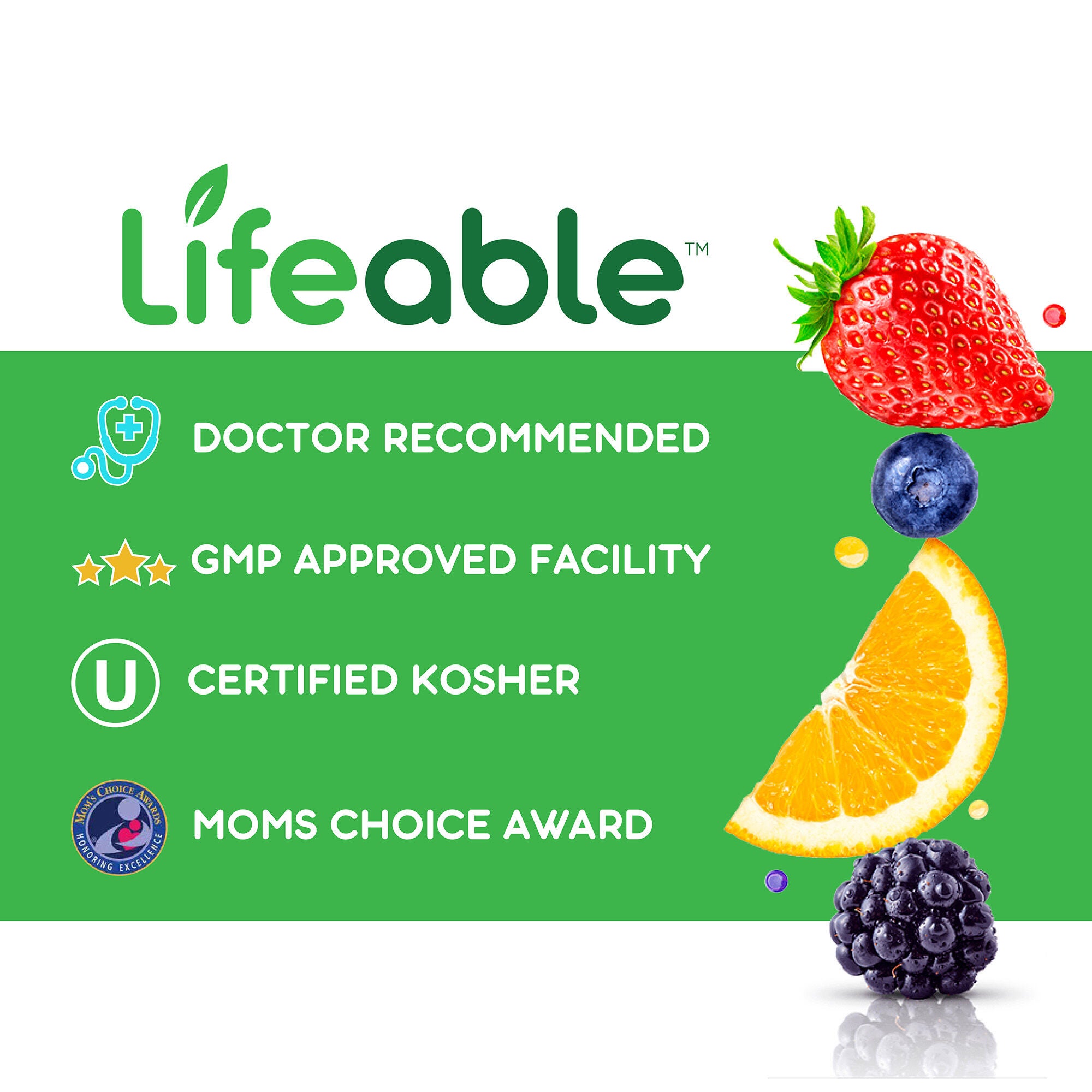 Lifeable™ - Kids Probiotic 2 Billion CFU - 60 Gummies | GNC
