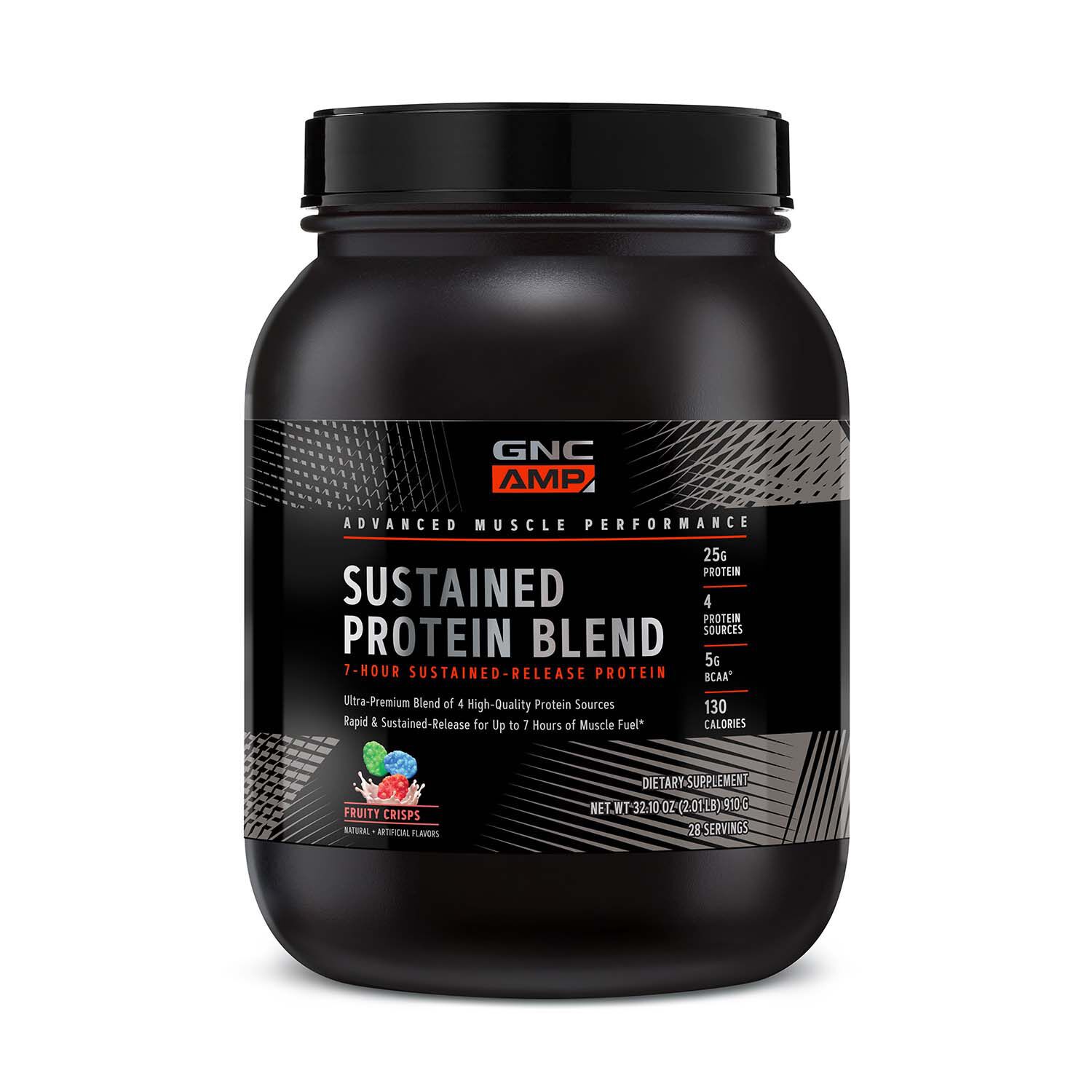 GNC AMP Sustained Protein Blend: Whey, Egg & Casein Protein - 25 g ...