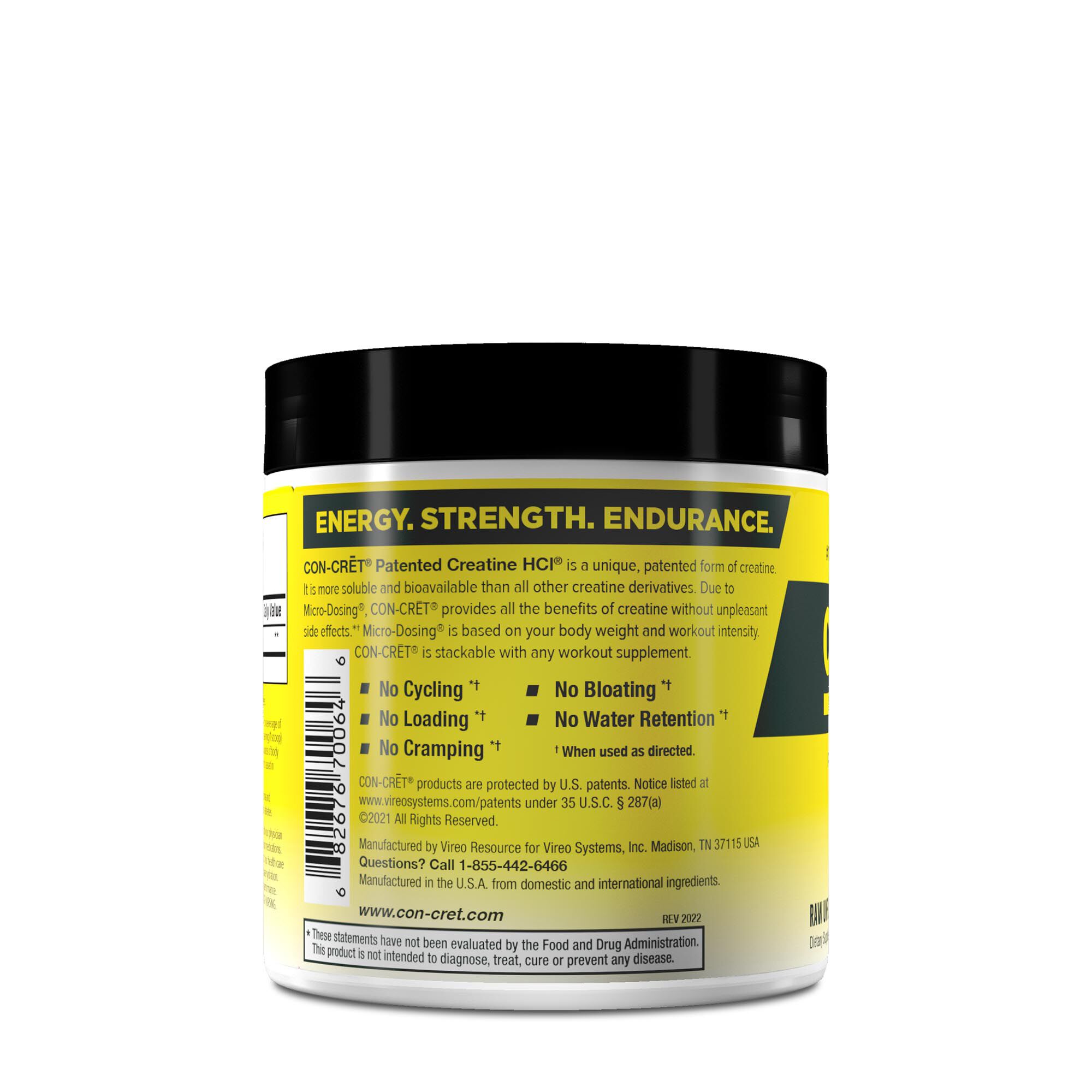 CON-CRET® Creatine HCL - Unflavored - 33% More | GNC