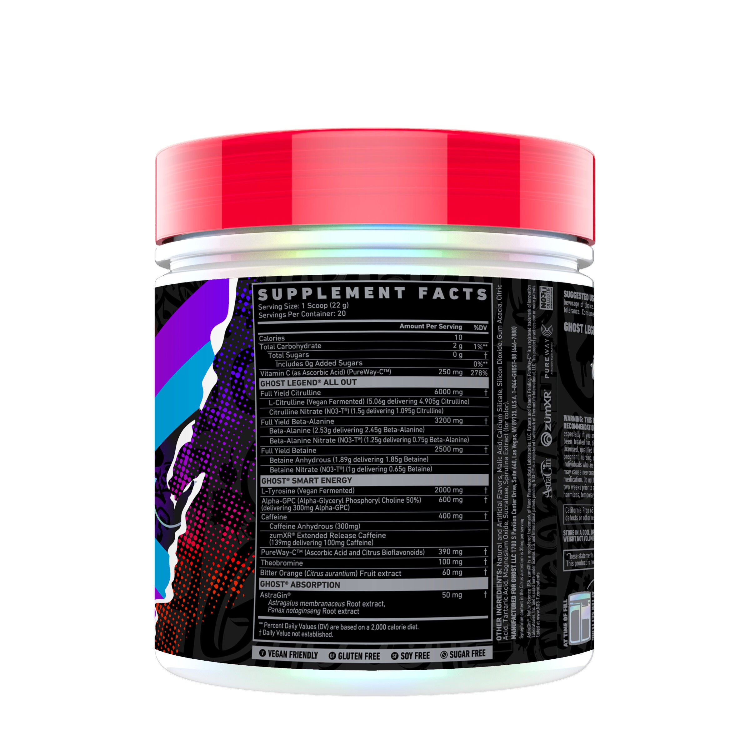 GHOST® - LEGEND® ALL OUT V2 Pre-Workout - Blue Raspberry (20 Servings) | GNC