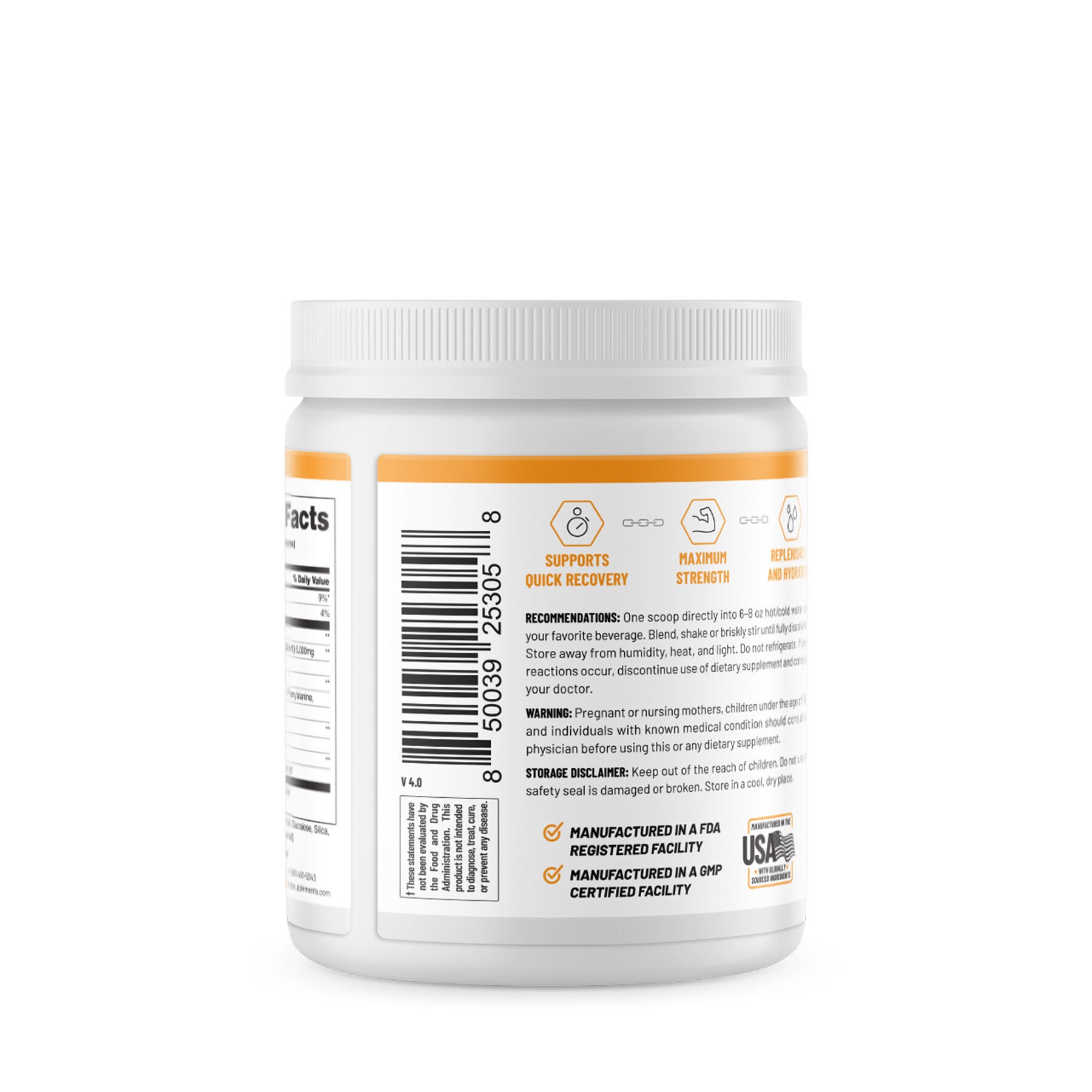 SNAP® Supplements BCAA Powder - Peach Mango | GNC