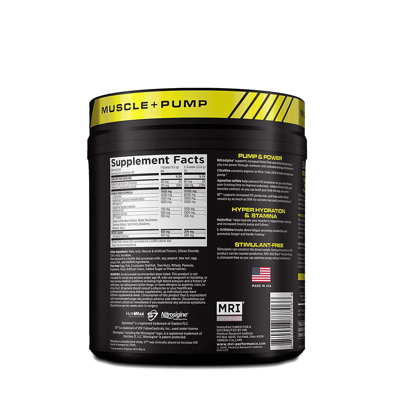 N02 Black® Muscle Plus Pump - Sour Pixie Pump - 60 Servings Sour Pixie ...