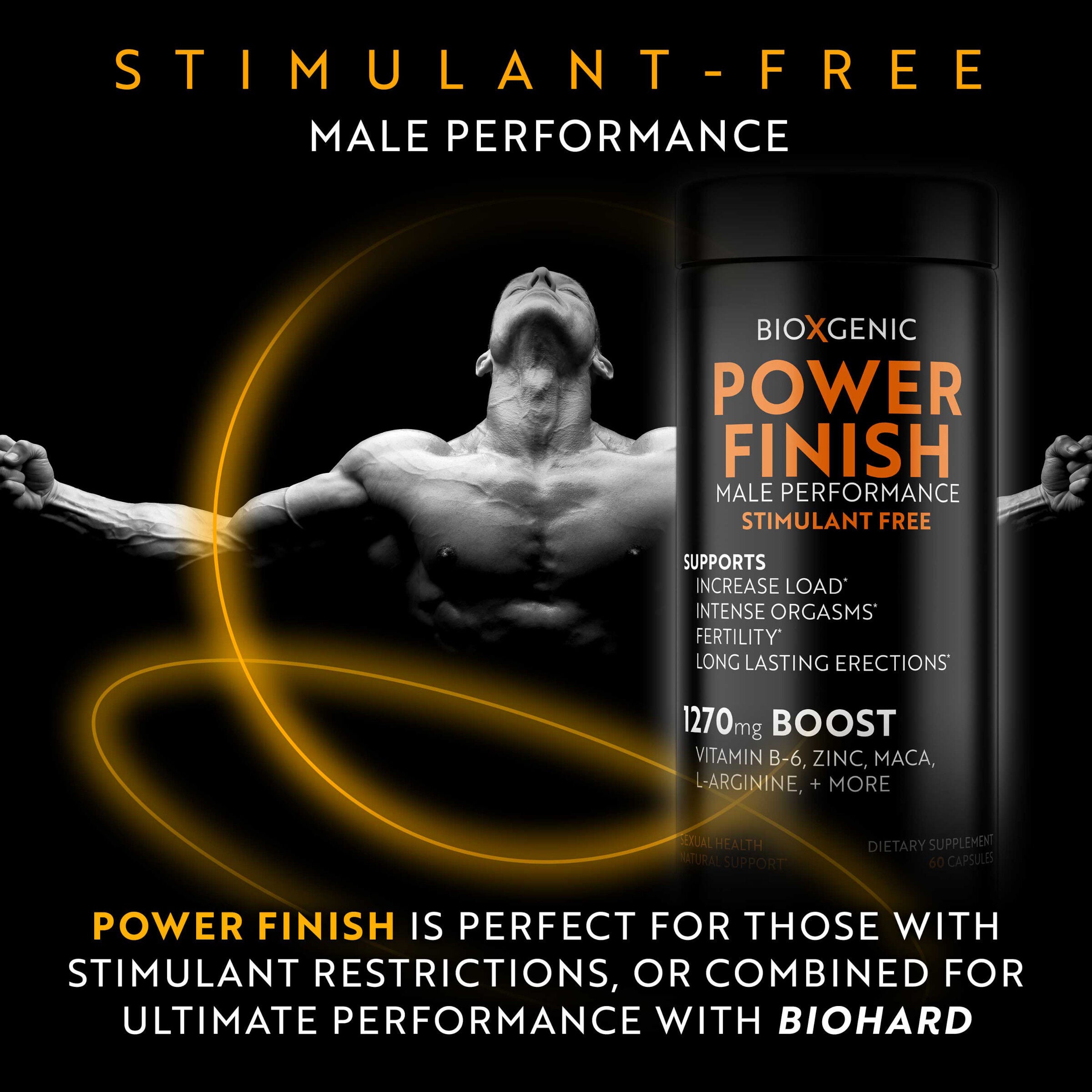 BioXgenic - Power Finish Male Performance - 60 Capsules (30 Servings) | GNC