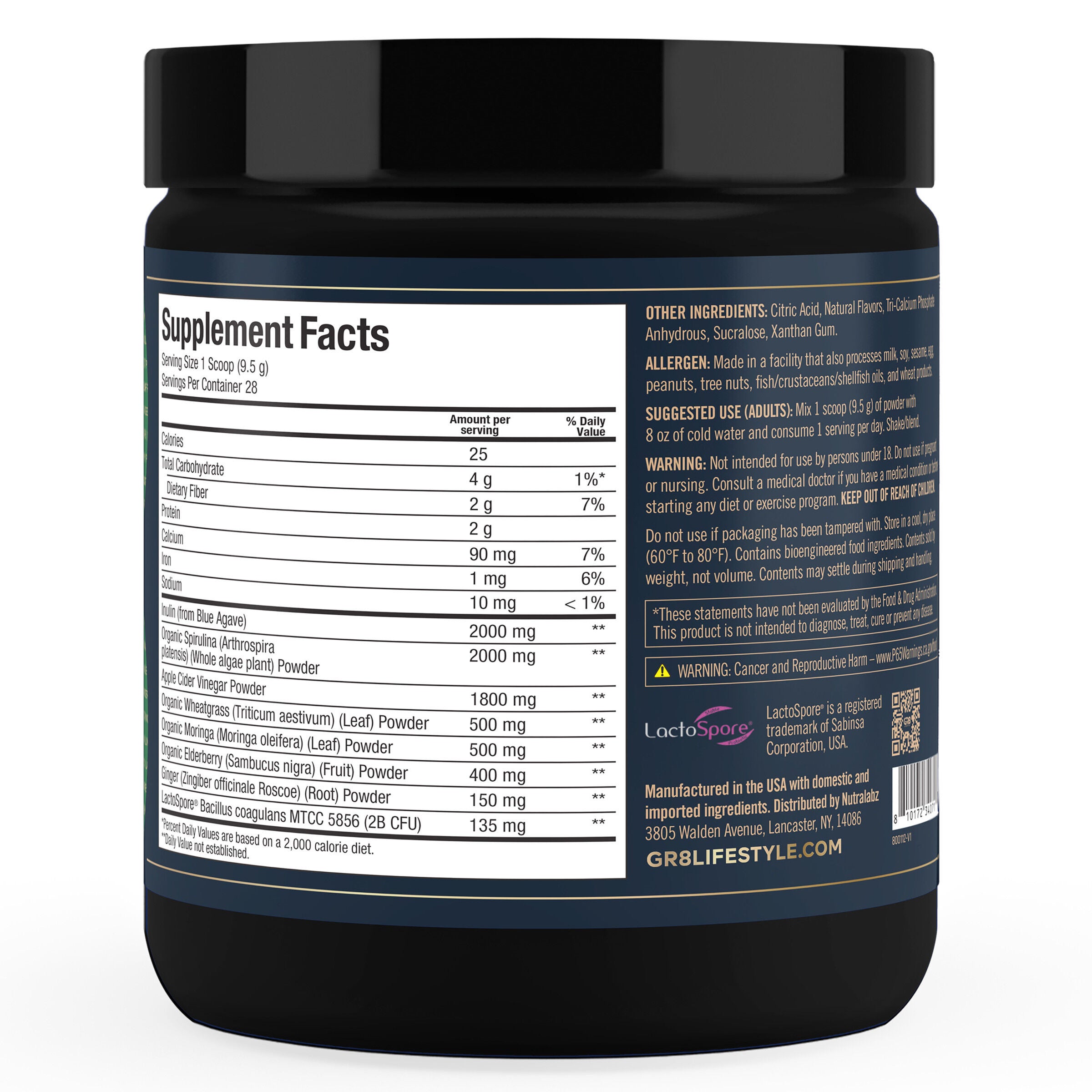 GR8 Lifestyle - Activ8 Immunity + Gut Health - Crisp Green Apple (28 ...