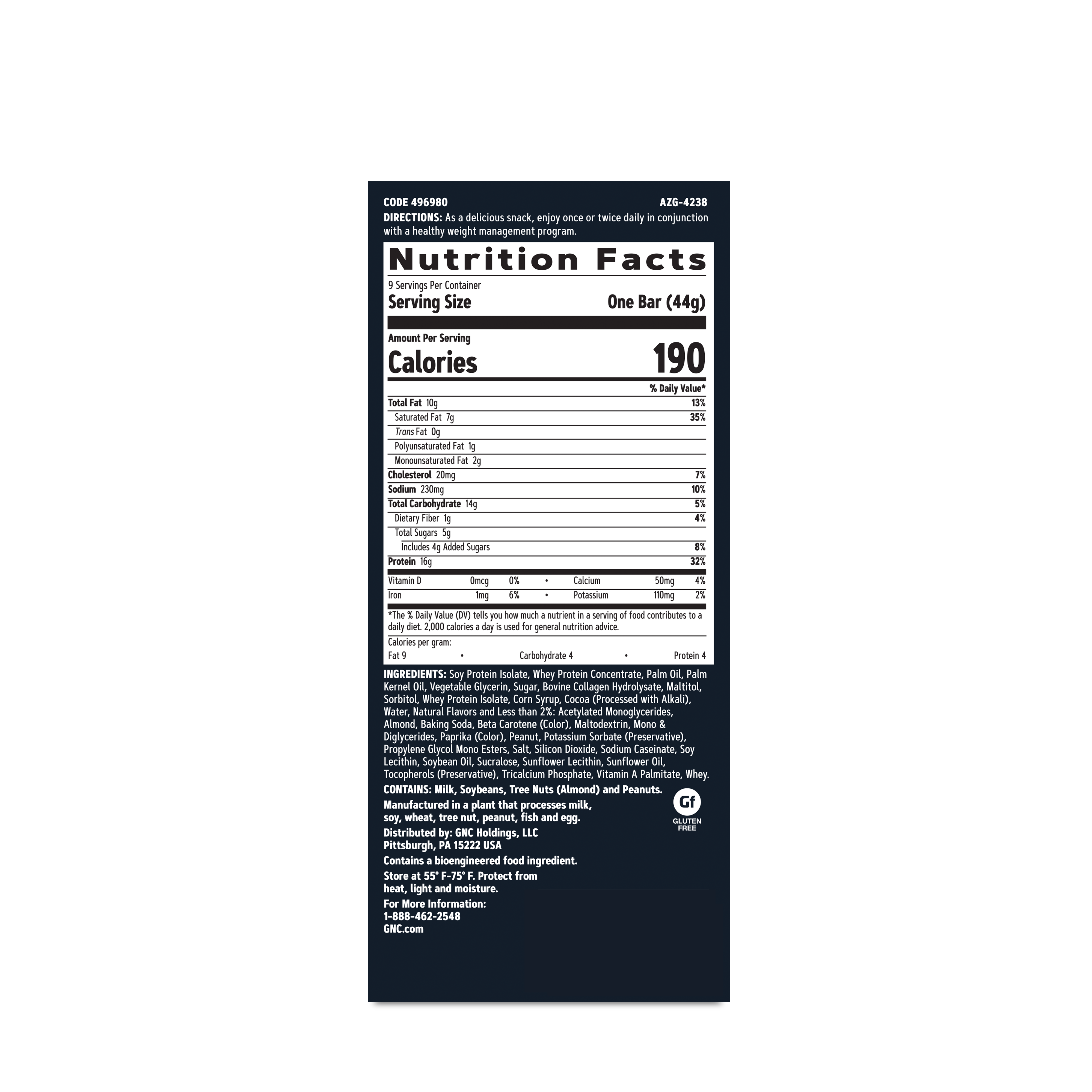 GNC Total Lean® - Layered Lean Bar - Coconut Caramel (9 Bars) | GNC