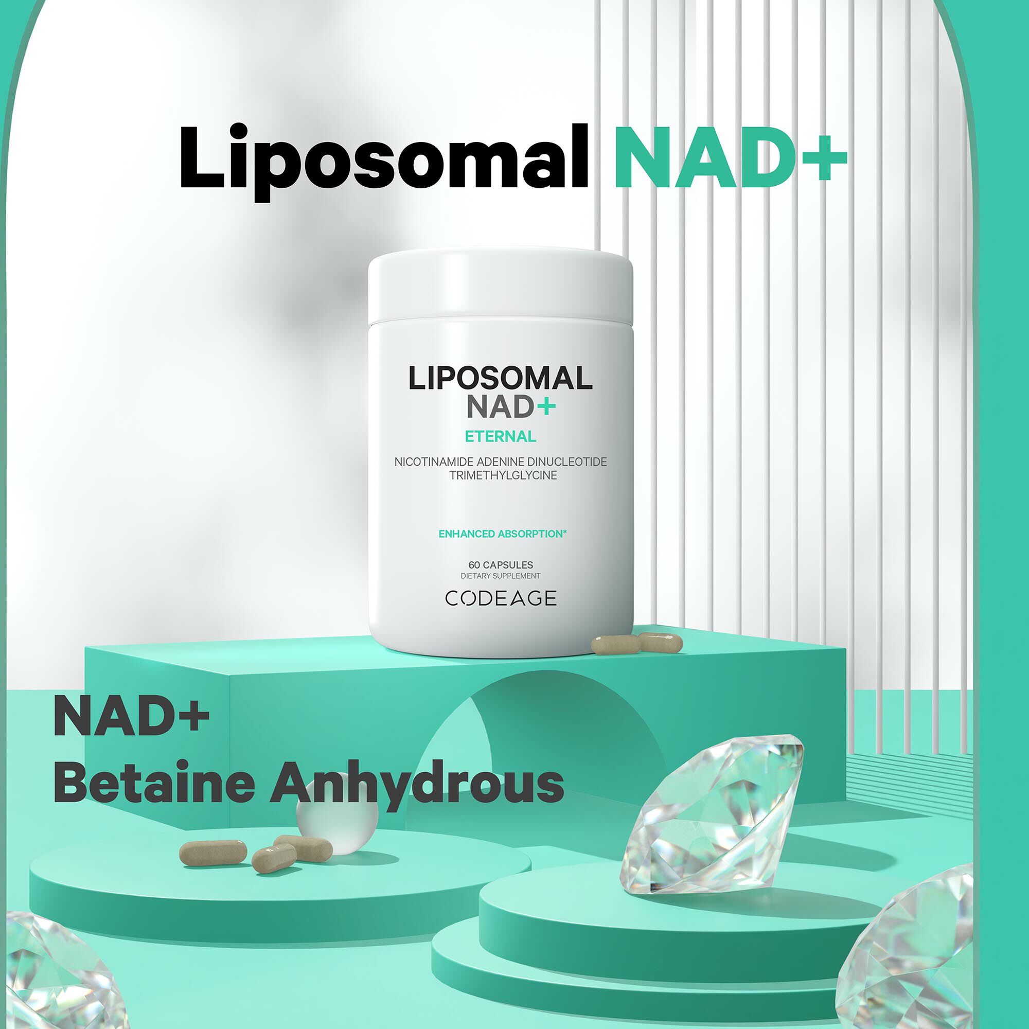 Codeage - Liposomal NAD+ Eternal - 60 Capsules | GNC