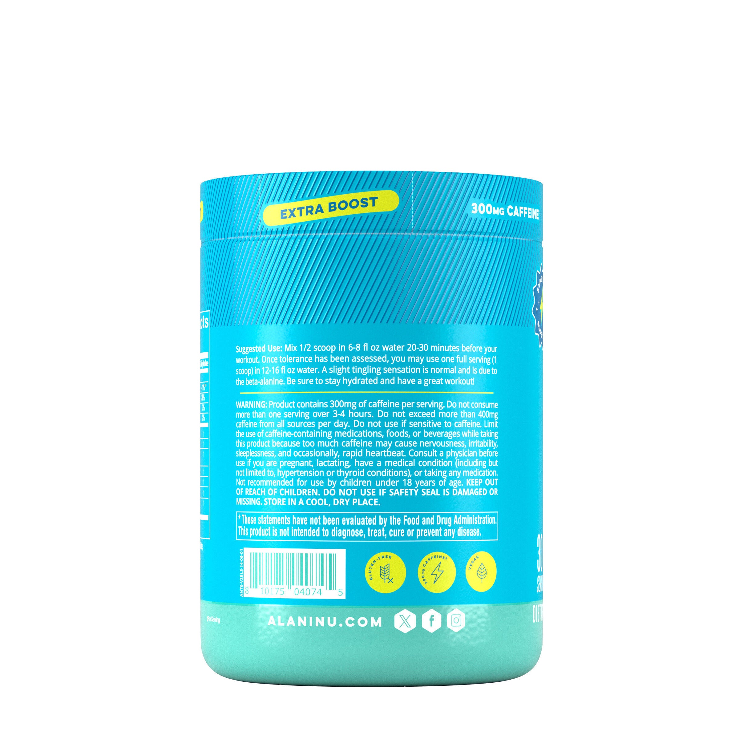 Alani Nu - Pre-Workout+ - Blue Slush (30 Servings) | GNC