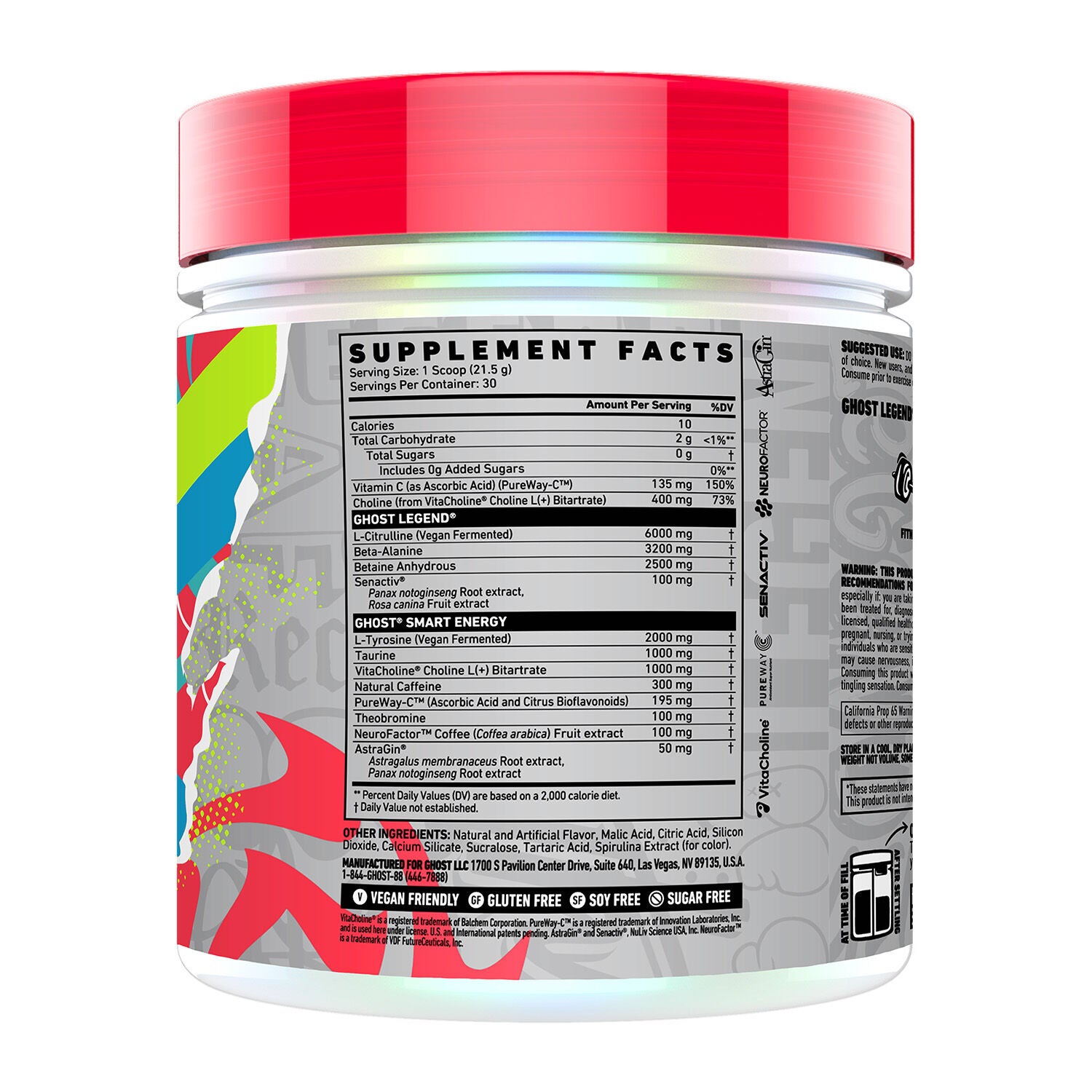 GHOST® - LEGEND® V4 Pre-Workout - Blue Raspberry (30 Servings) | GNC