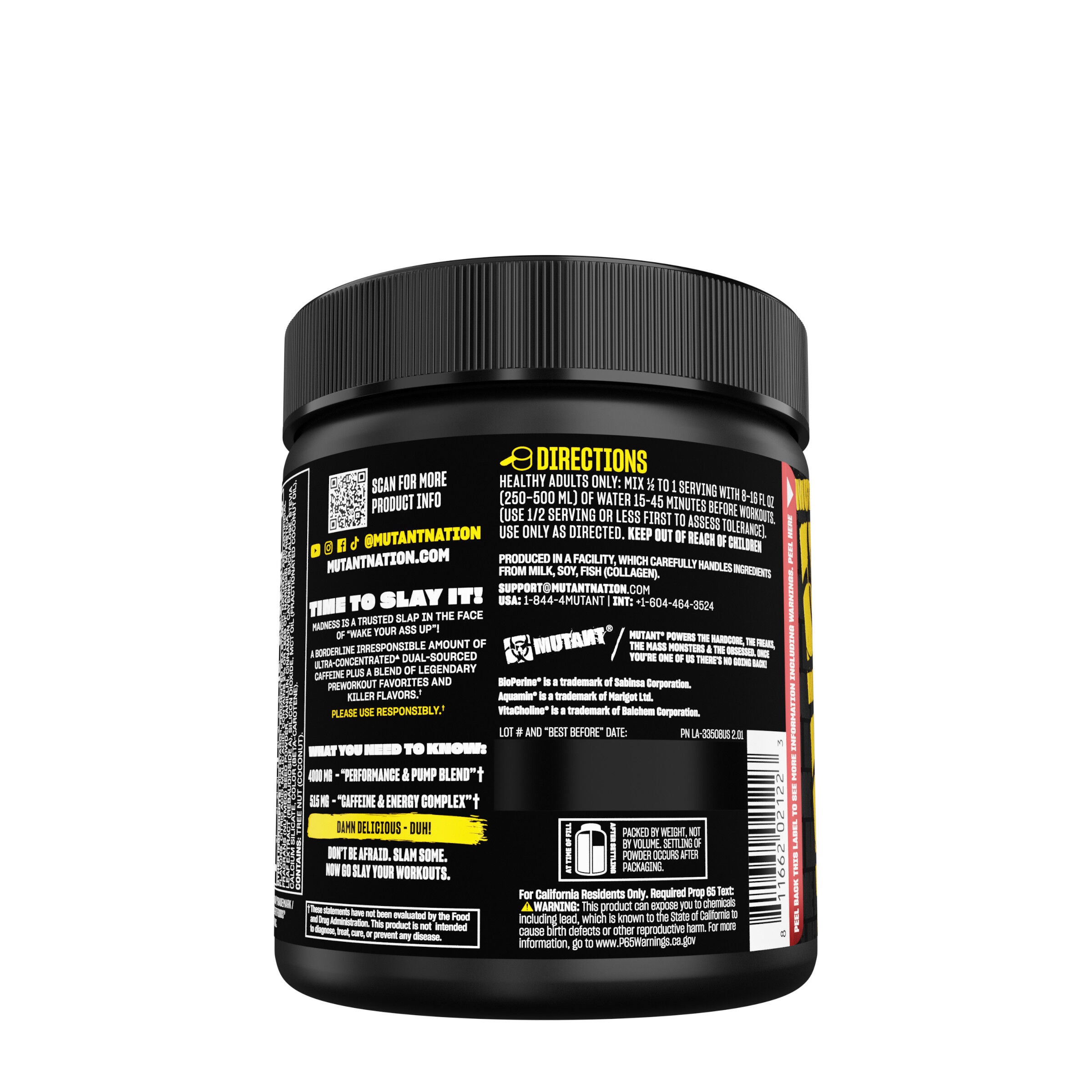 Mutant - Madness Pre-Workout - Lemonade (30 Servings) | GNC