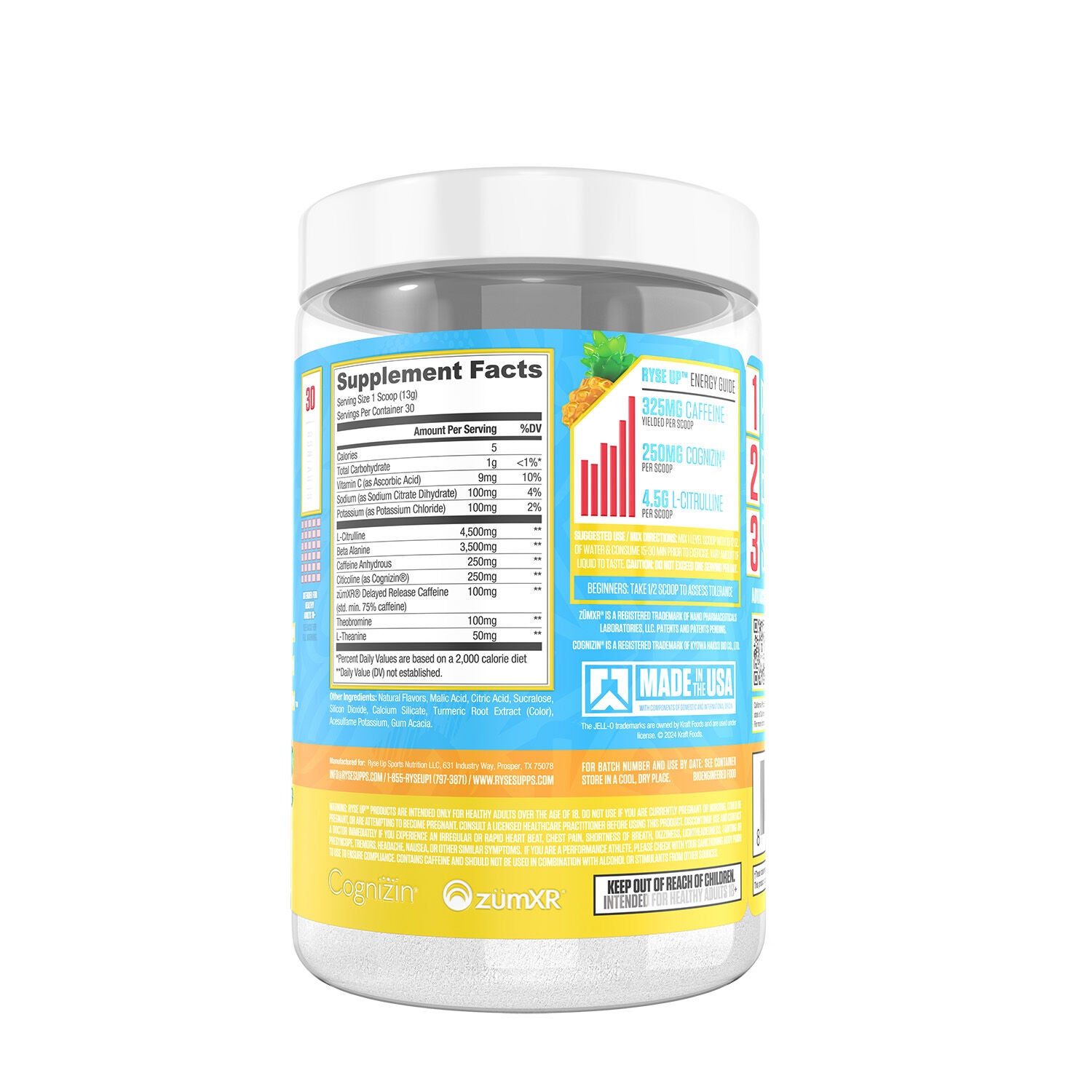 RYSE - Loaded Pre - Jell-O Island Pineapple (30 Servings) | GNC