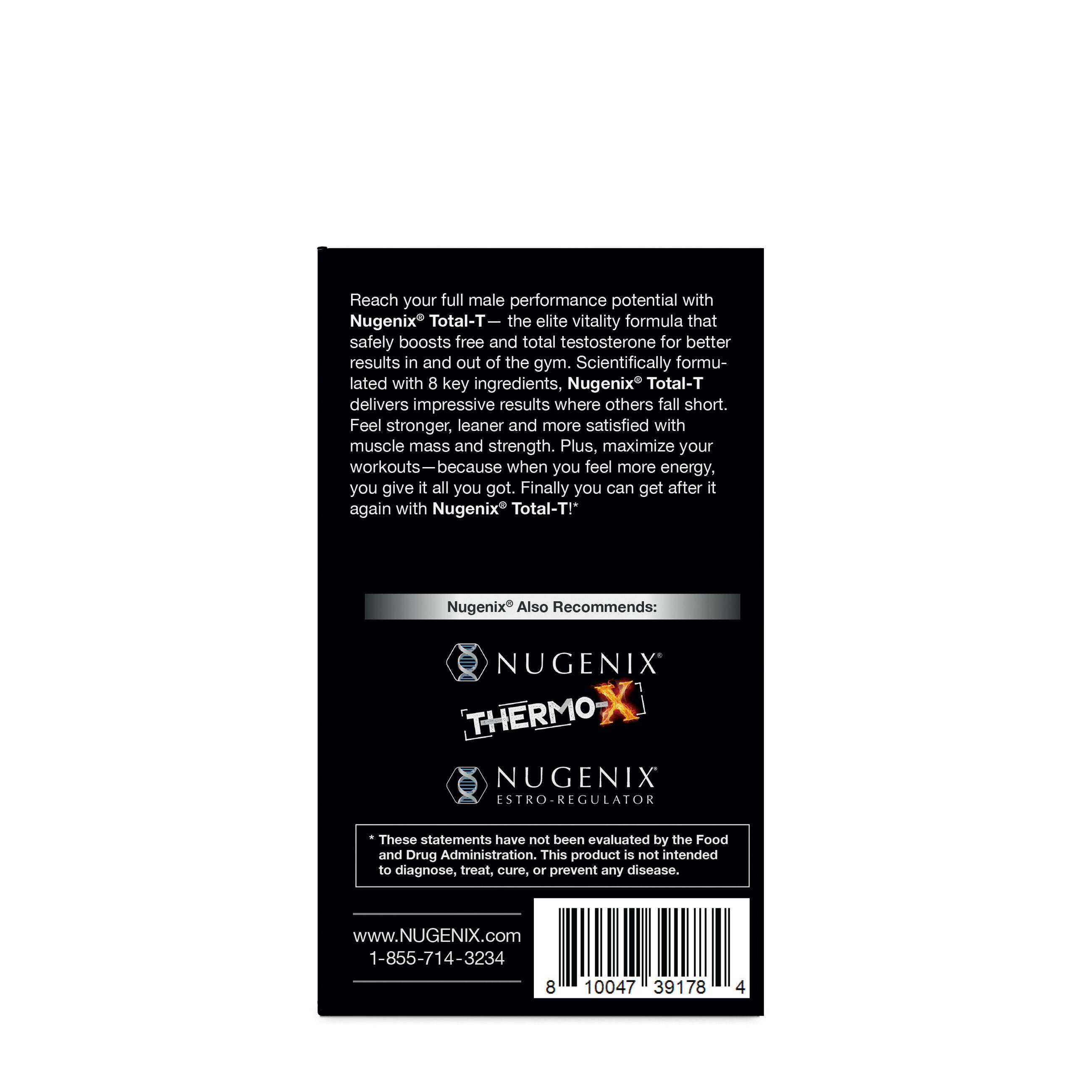 Nugenix® - Total-T: Testosterone Boosting Formula - 90 Capsules (30 ...